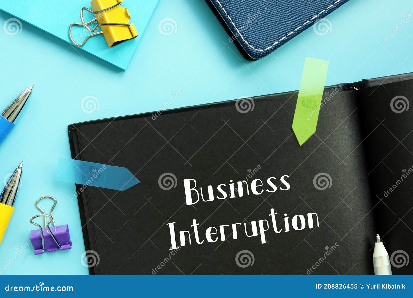 Business Interruption Sign on the Sheet Stock Image - Image of internal ...