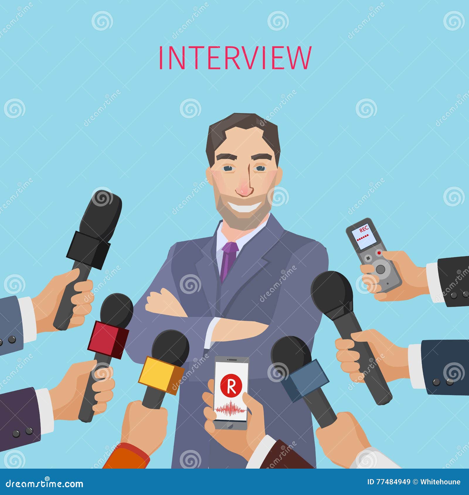 Business interview concept stock vector. Illustration of interview ...
