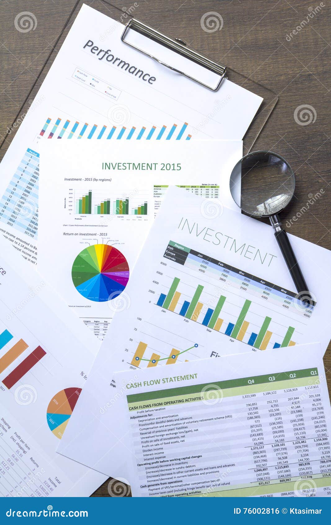 Business Investment and Performance Reports Stock Photo - Image of ...