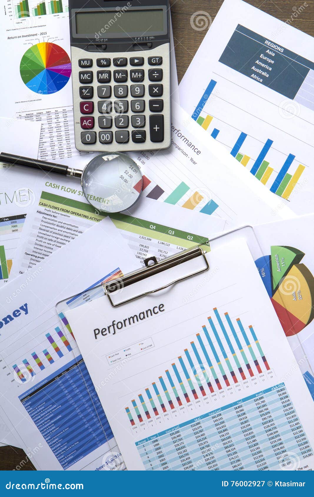 Business Investment and Performance Reports Stock Image - Image of ...