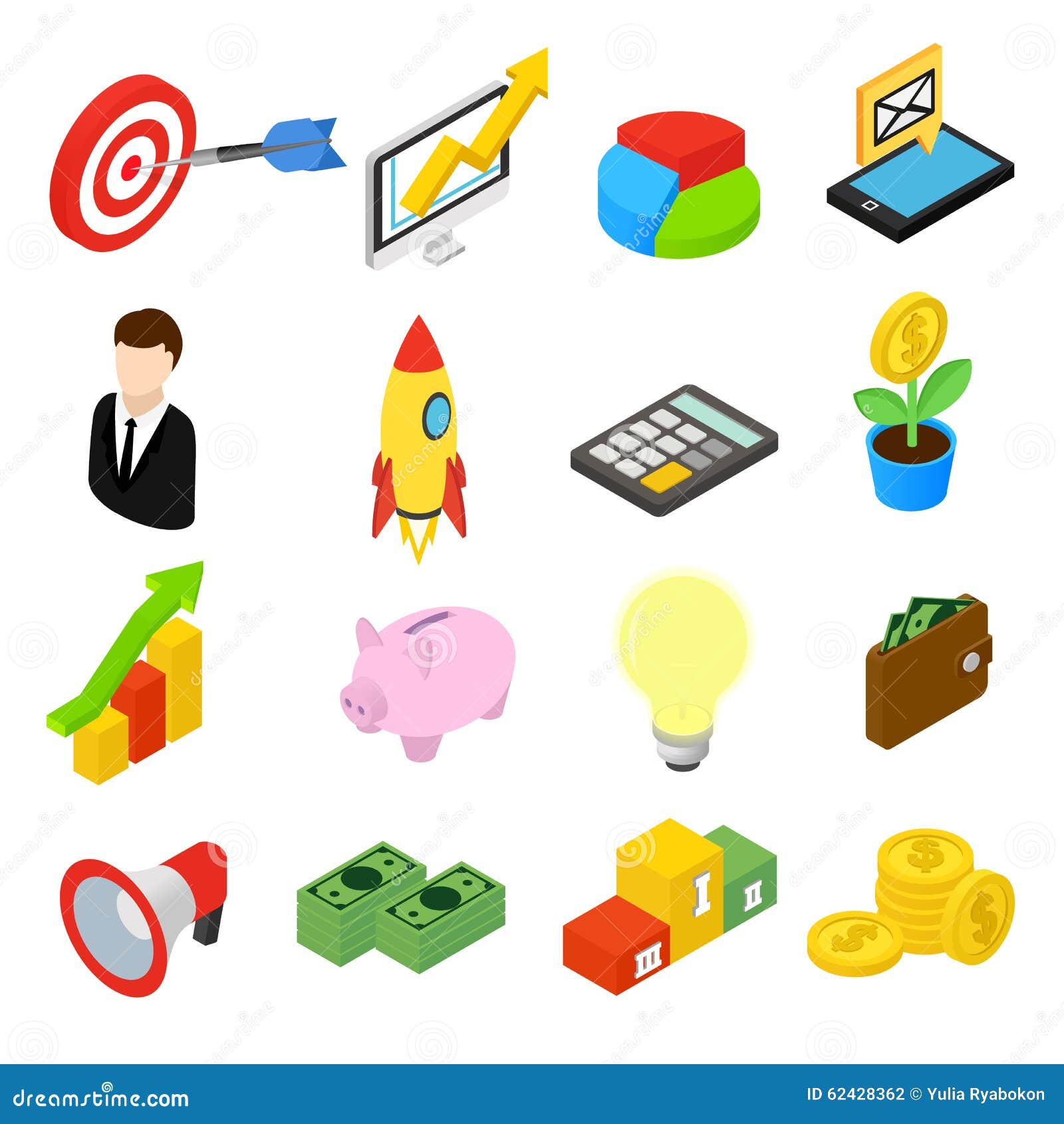 Business Isometric Icons Set Stock Illustrations – 15,659 Business ...