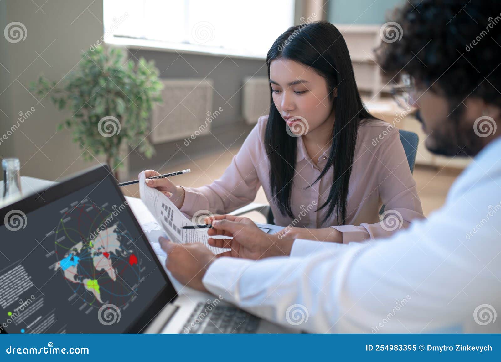 Team Working on the Project and Looking Involved Stock Image - Image of ...