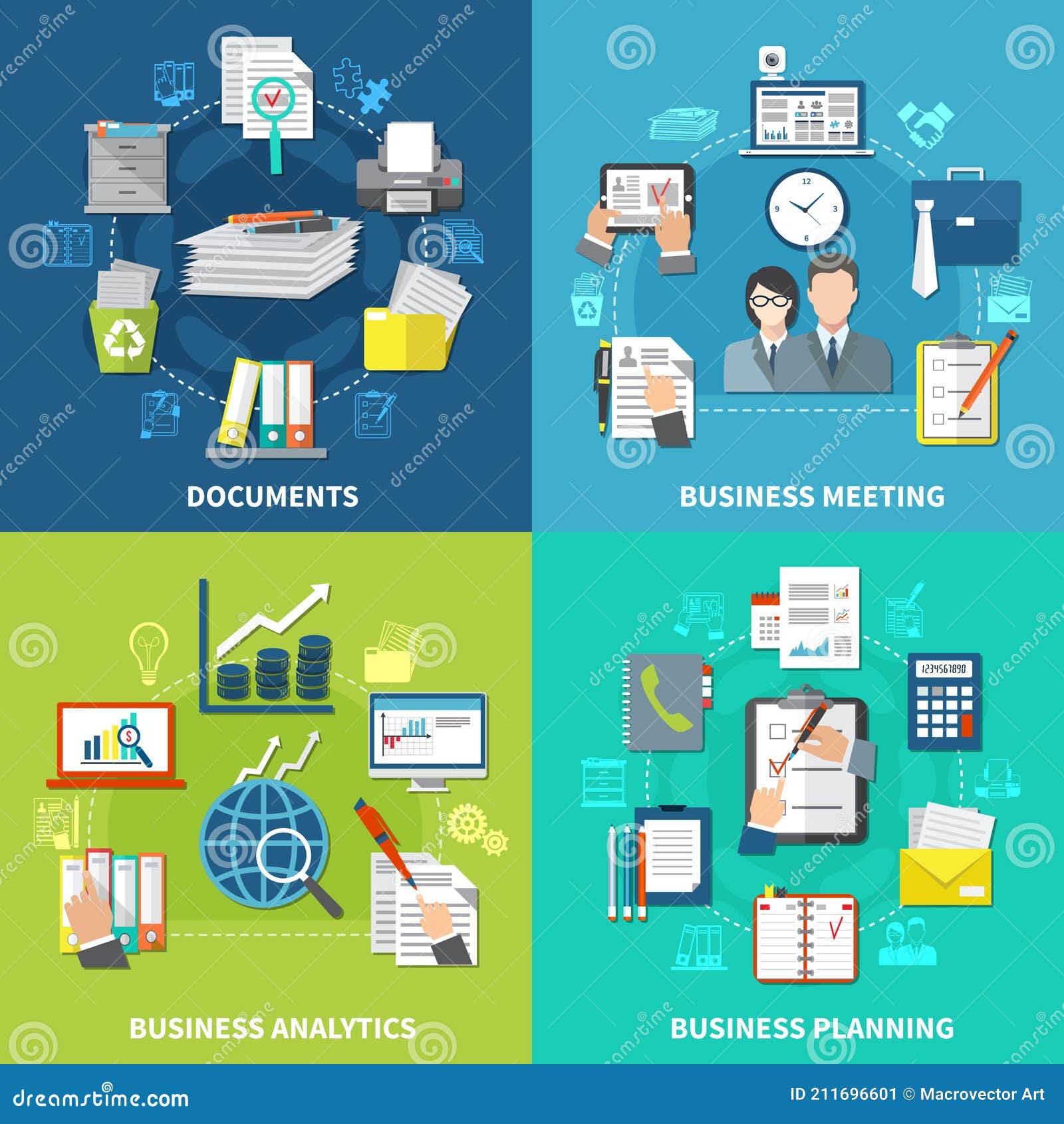 Business Items Composition Set Stock Vector - Illustration of ...