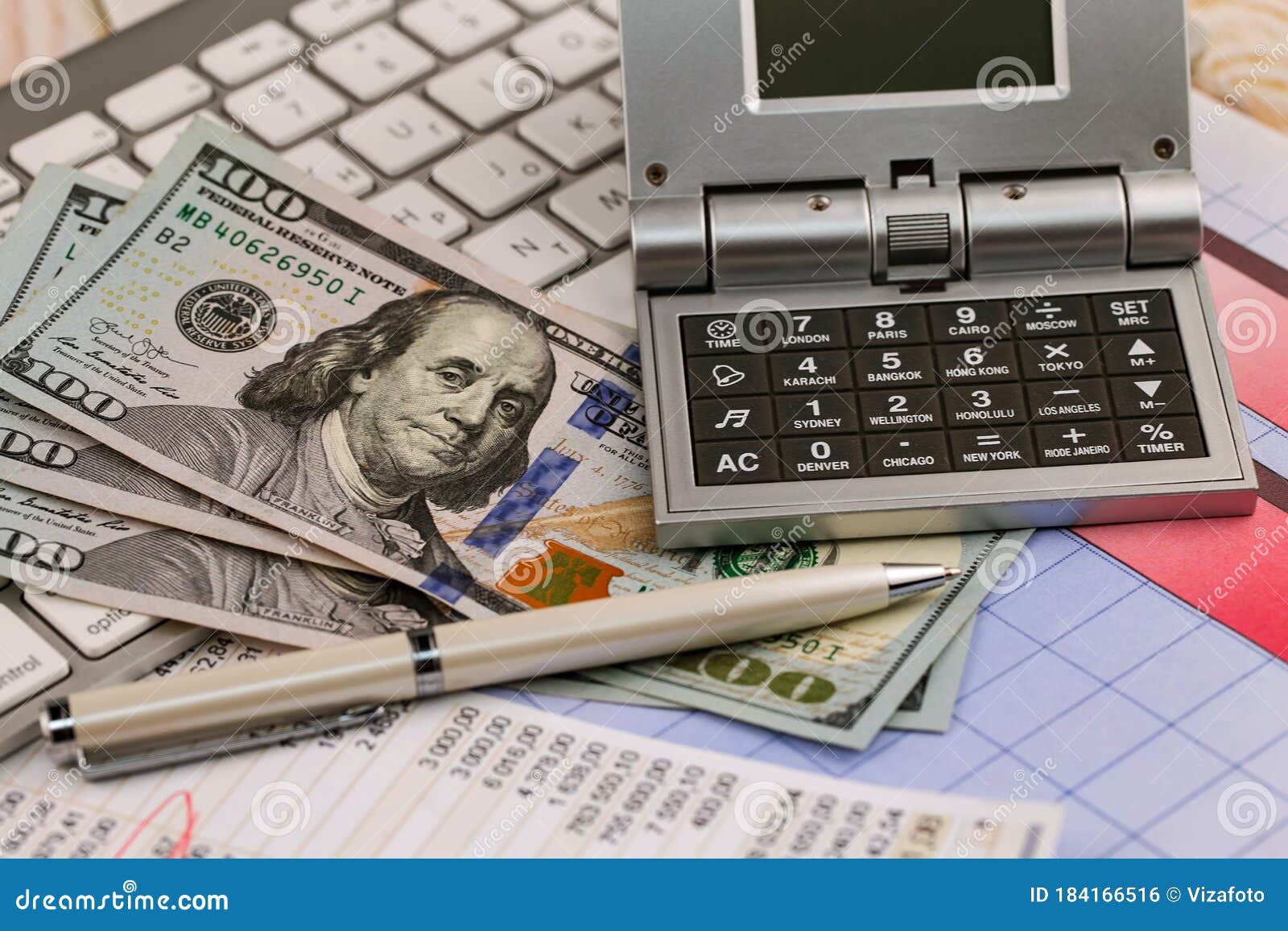 Items for Doing Business in the Office on the Table Stock Photo - Image ...