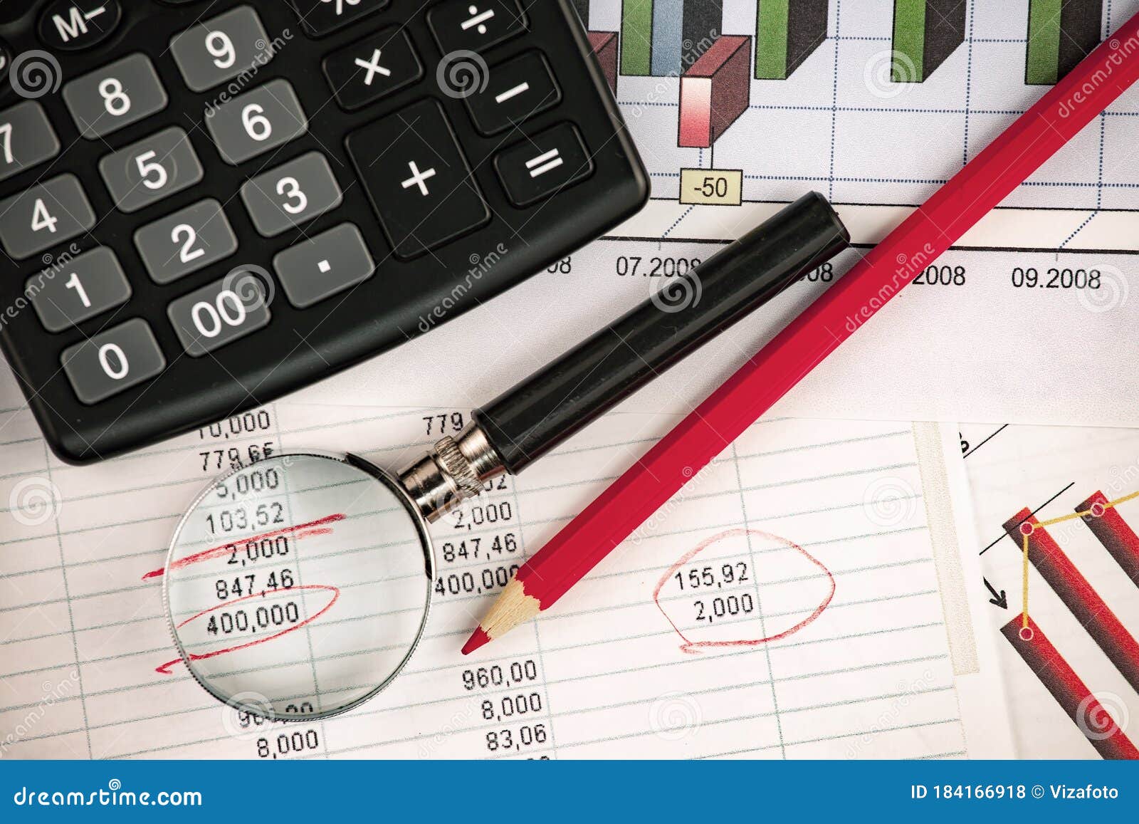 Items for Doing Business in the Office on the Table Stock Photo - Image ...