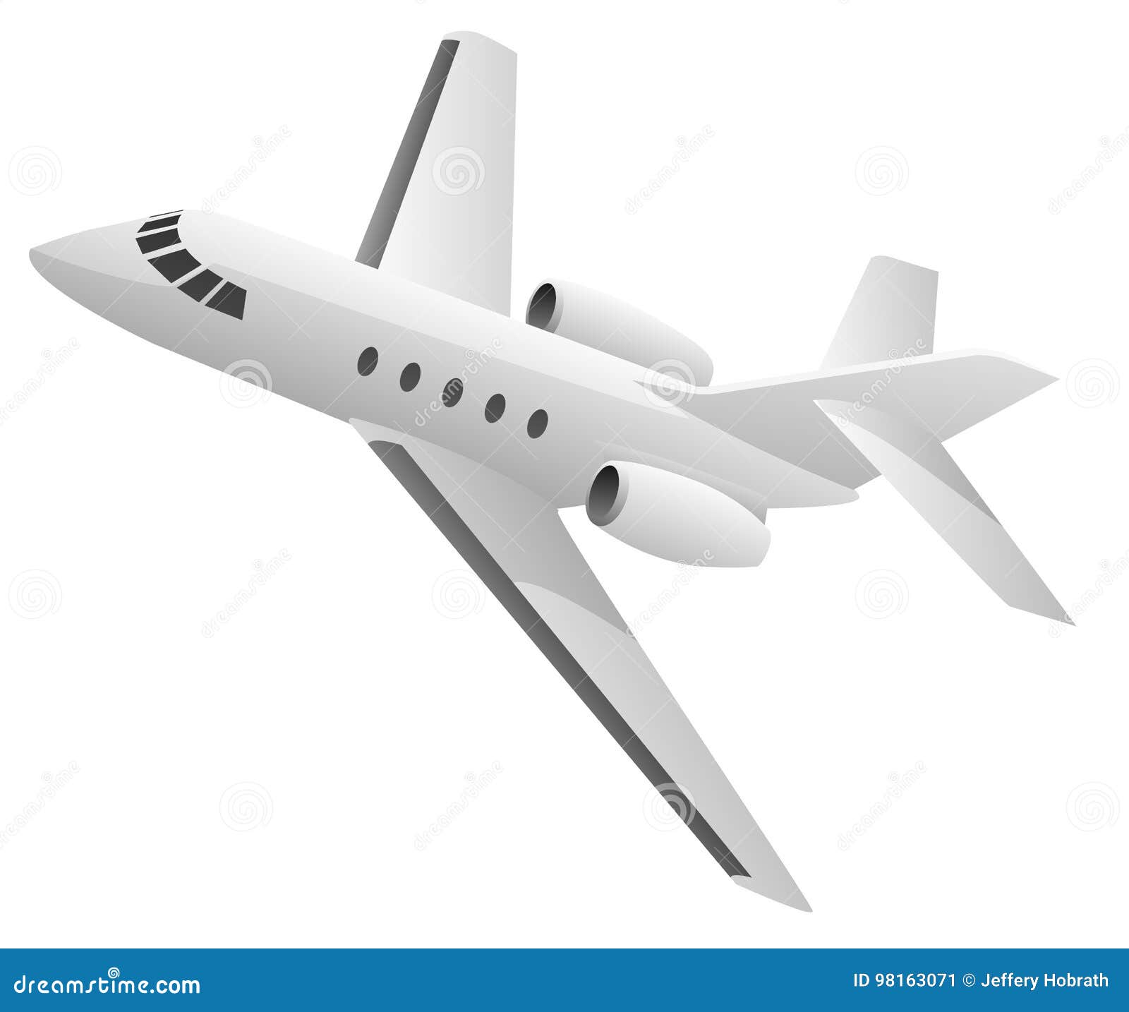 Business Jet Airplane Illustration Stock Vector - Illustration of ...