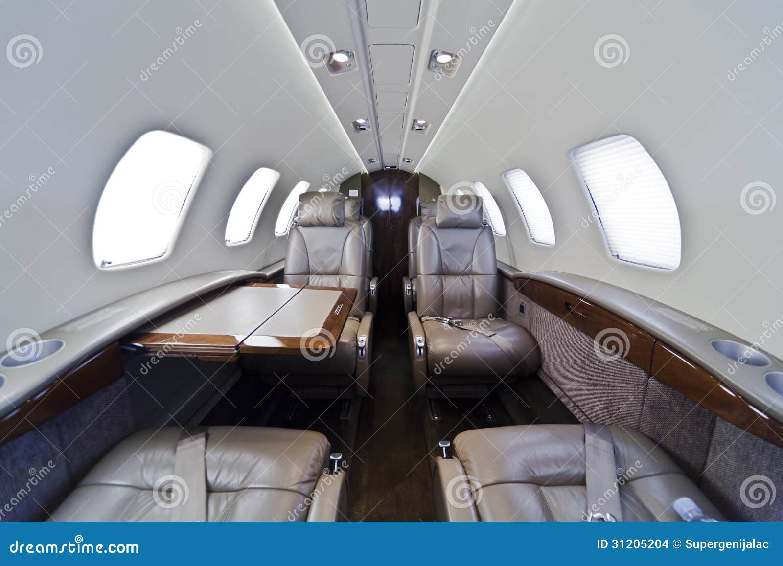 Business jet interior stock photo. Image of airplane - 31205204