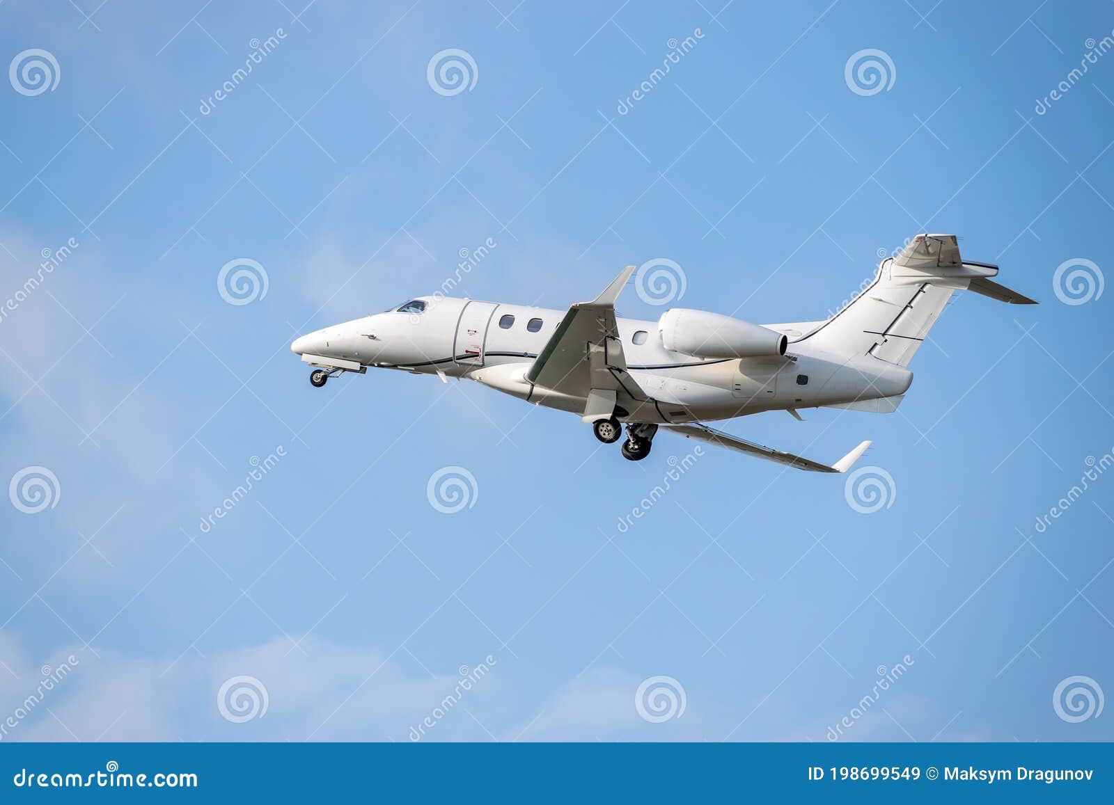 Business jet takeoff stock image. Image of modern, travel - 198699549