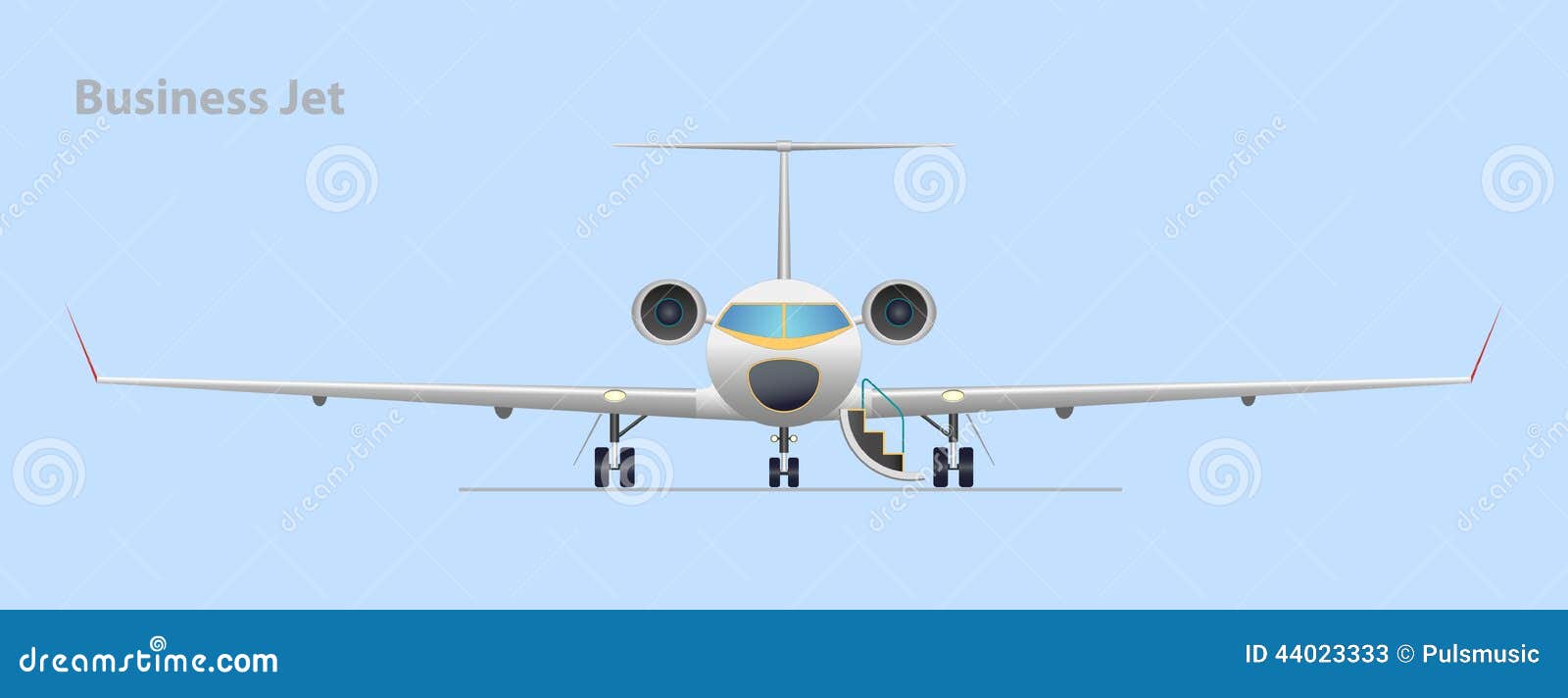 Business jet stock vector. Illustration of flight, civil - 44023333