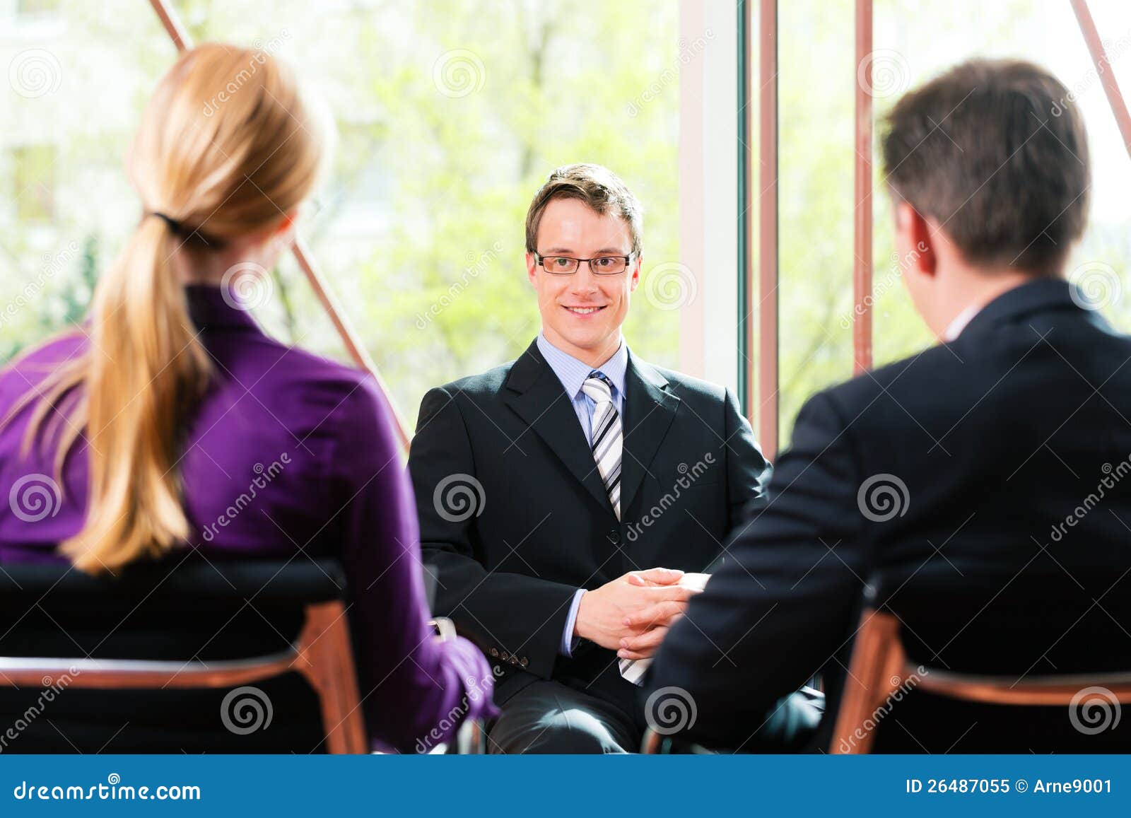 Business - Job Interview with HR and Applicant Stock Image - Image of ...