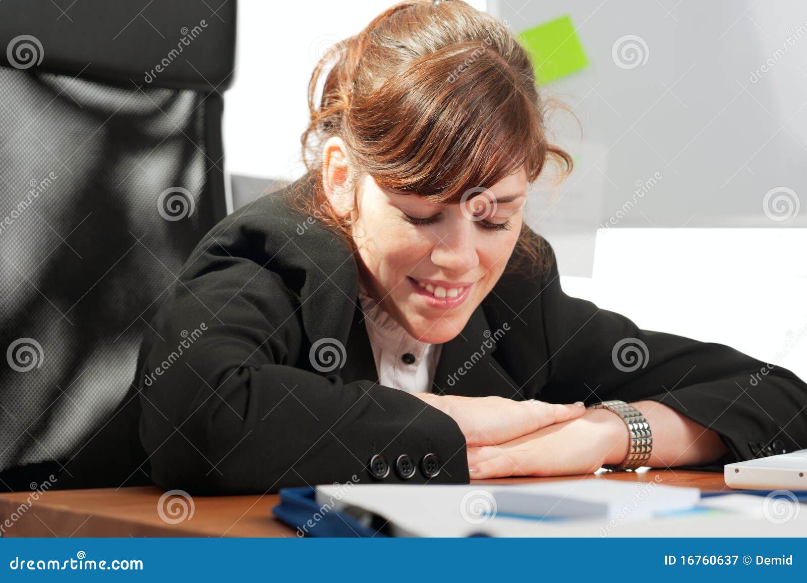 Business lady at a desk stock image. Image of occupation - 16760637