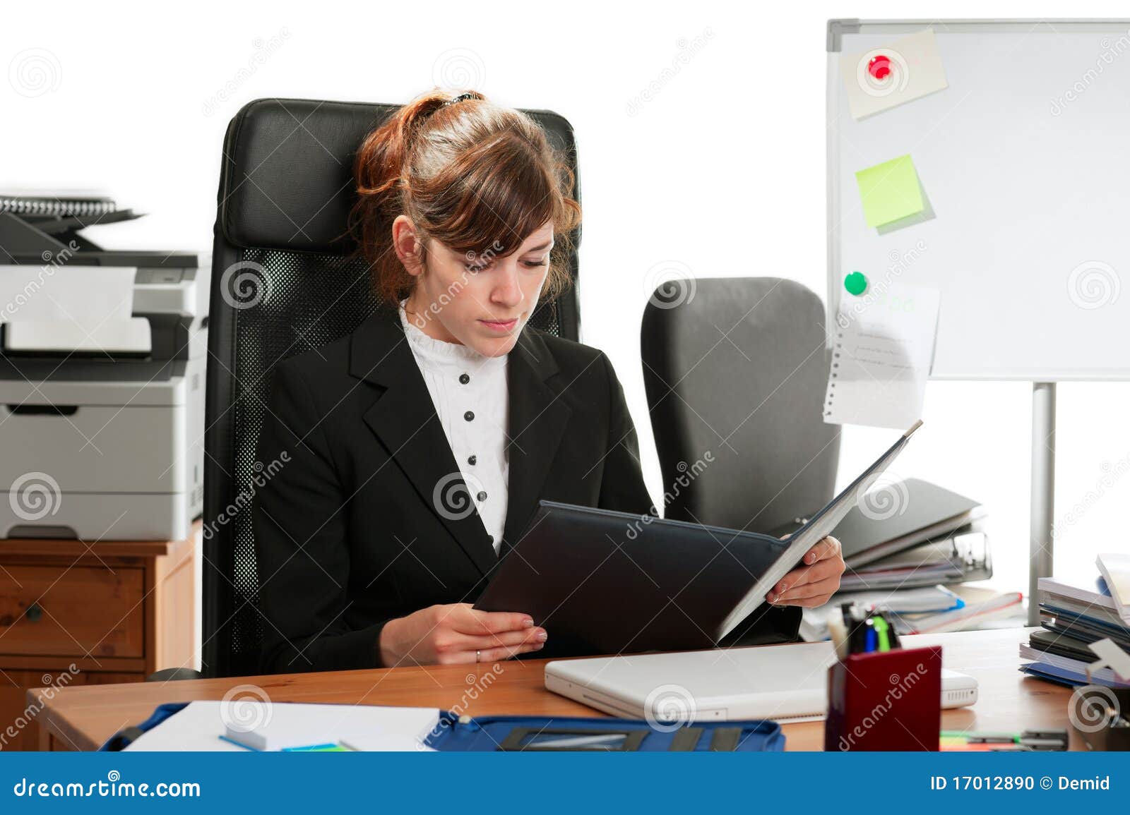 Business lady at a desk stock photo. Image of beauty - 17012890