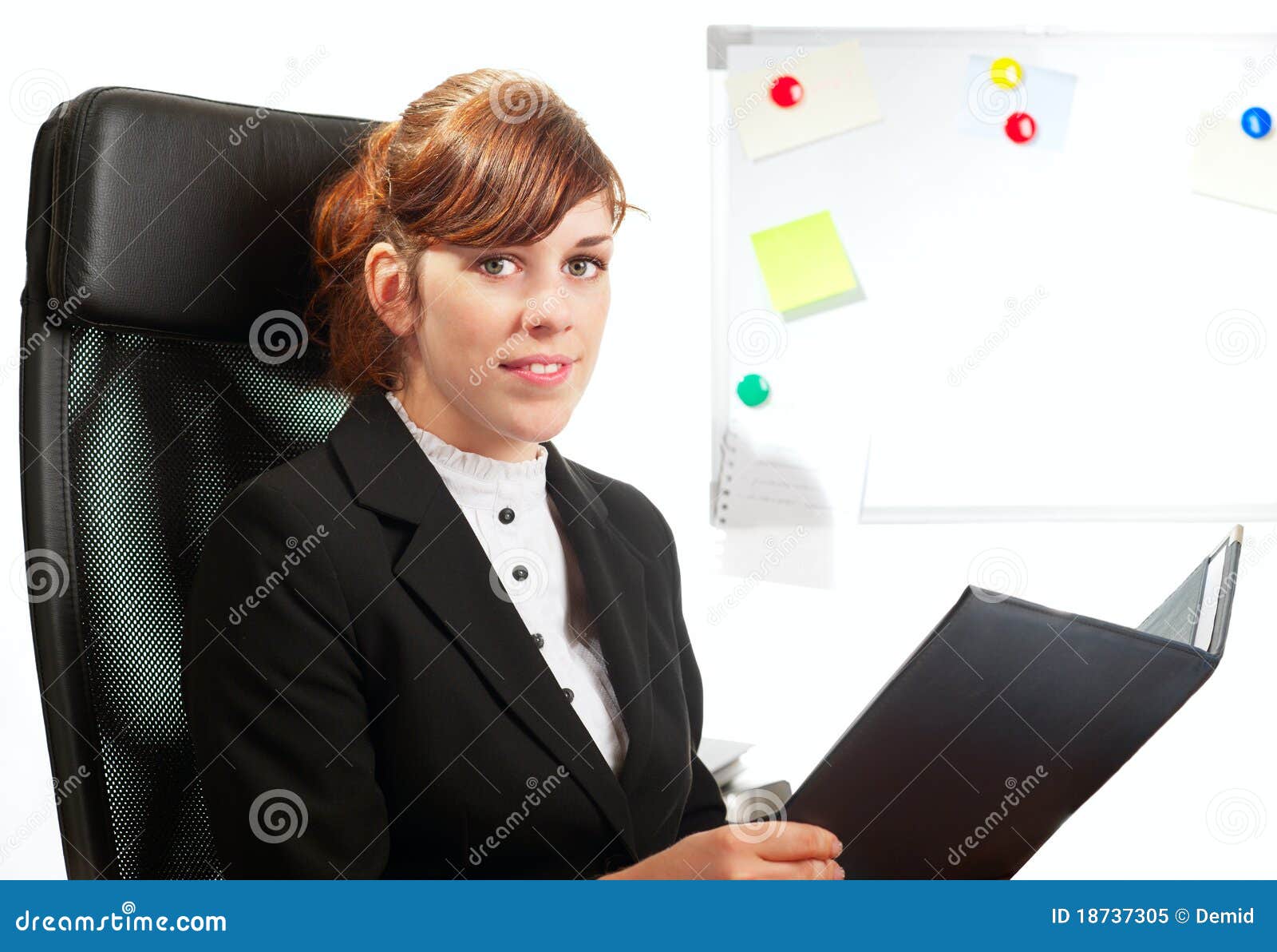 Business lady at a desk stock image. Image of beautiful - 18737305