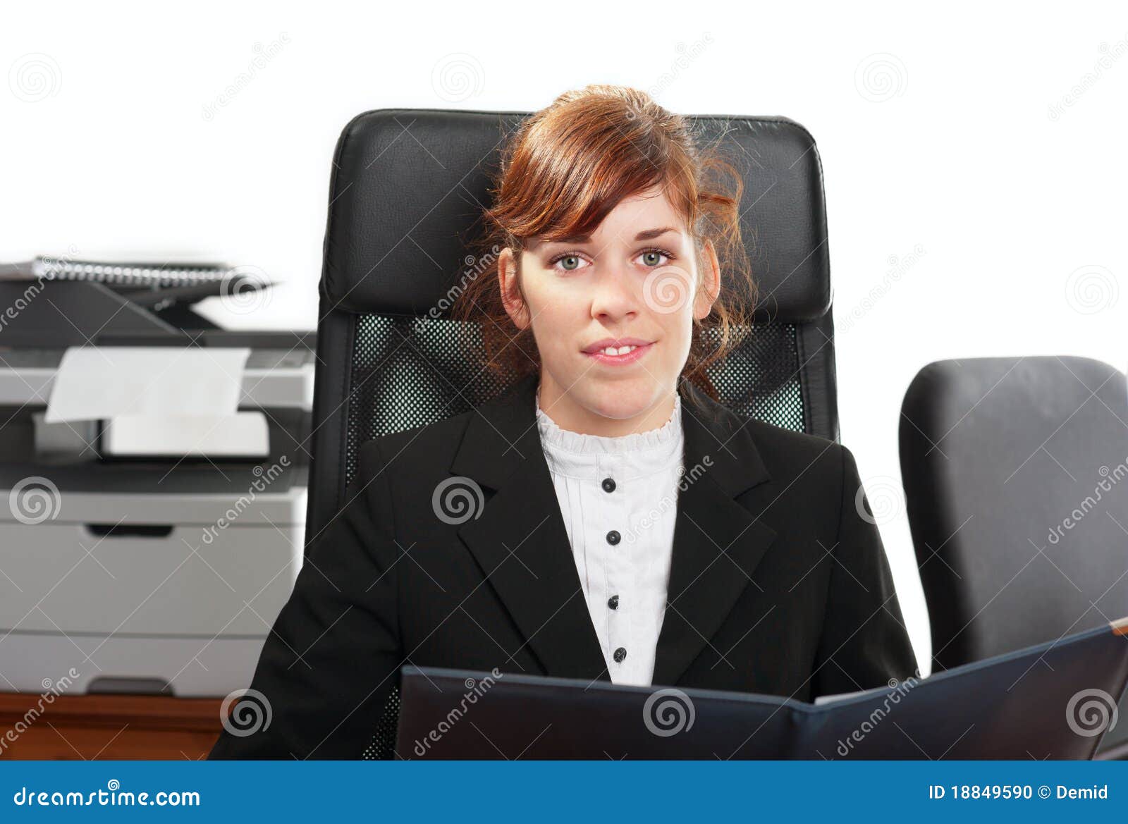 Business lady at a desk stock photo. Image of busy, laptop - 18849590