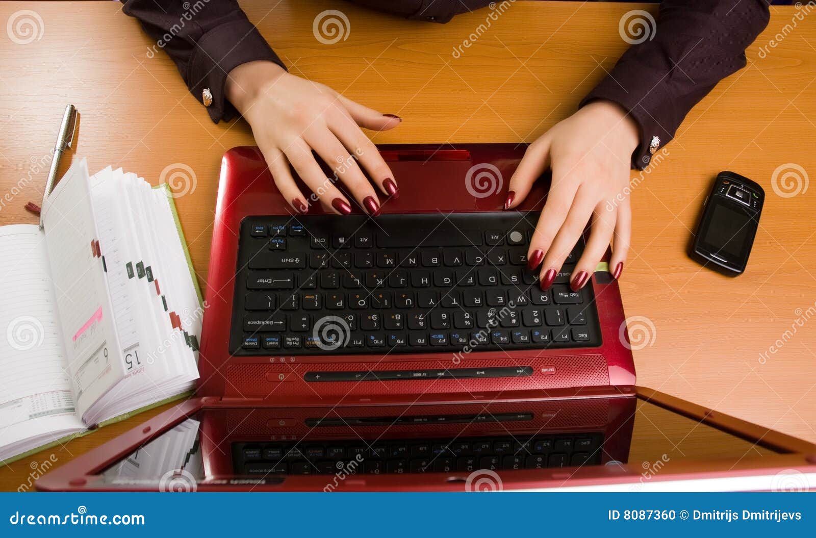Business Lady at Desk Writing. Stock Photo - Image of occupation, lady ...