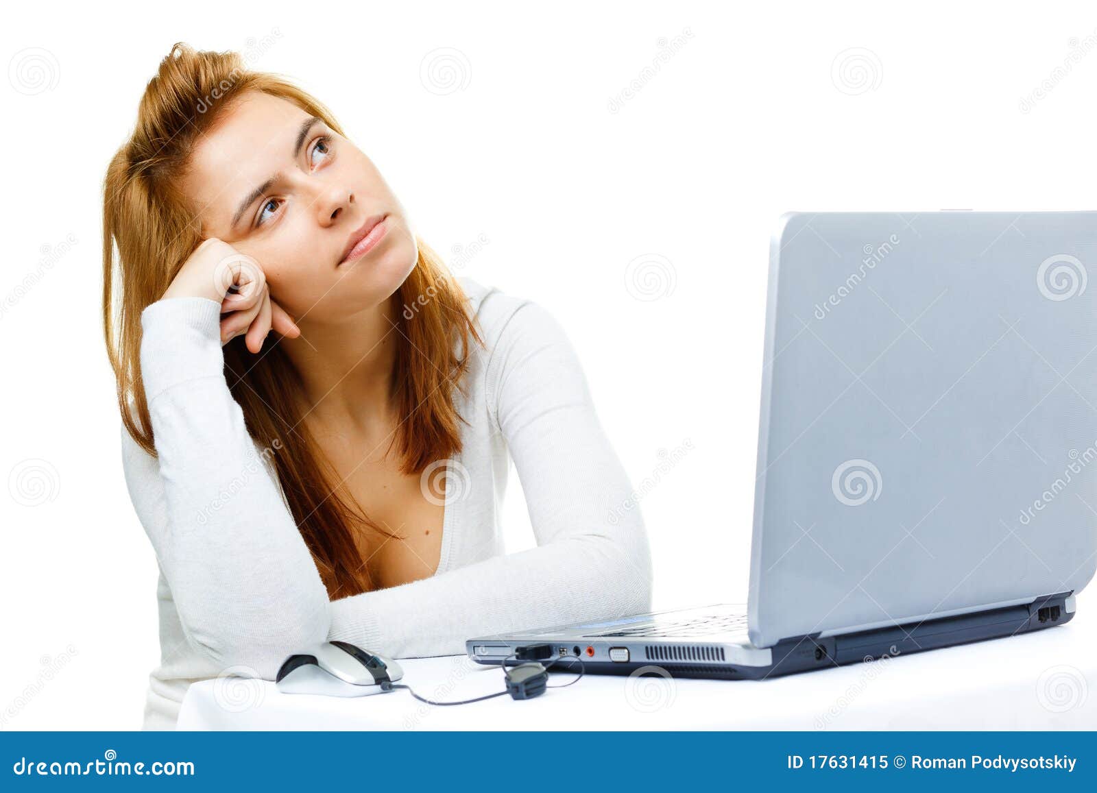 Business Lady Frustrated with Her Computer Stock Image - Image of ...