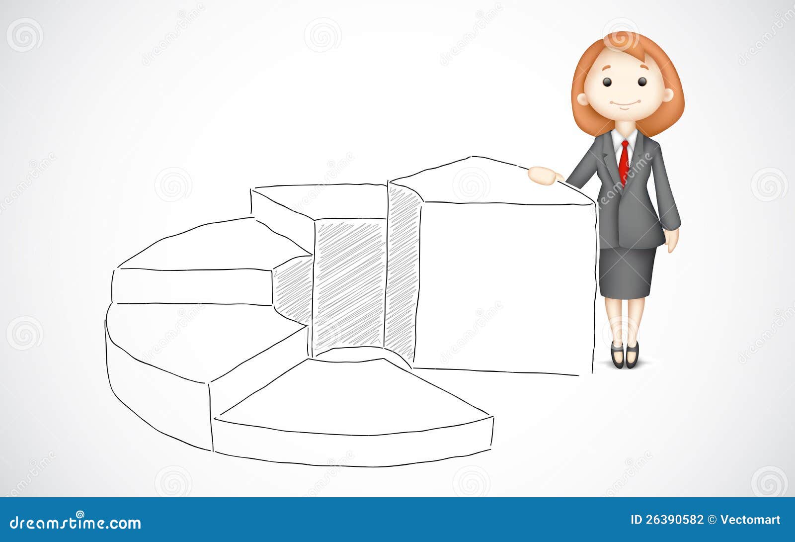 Business Lady Giving Presentation Stock Vector - Illustration of lady ...