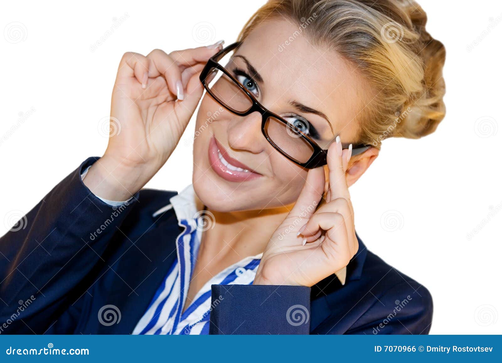 Business lady in glasses stock photo. Image of studio - 7070966