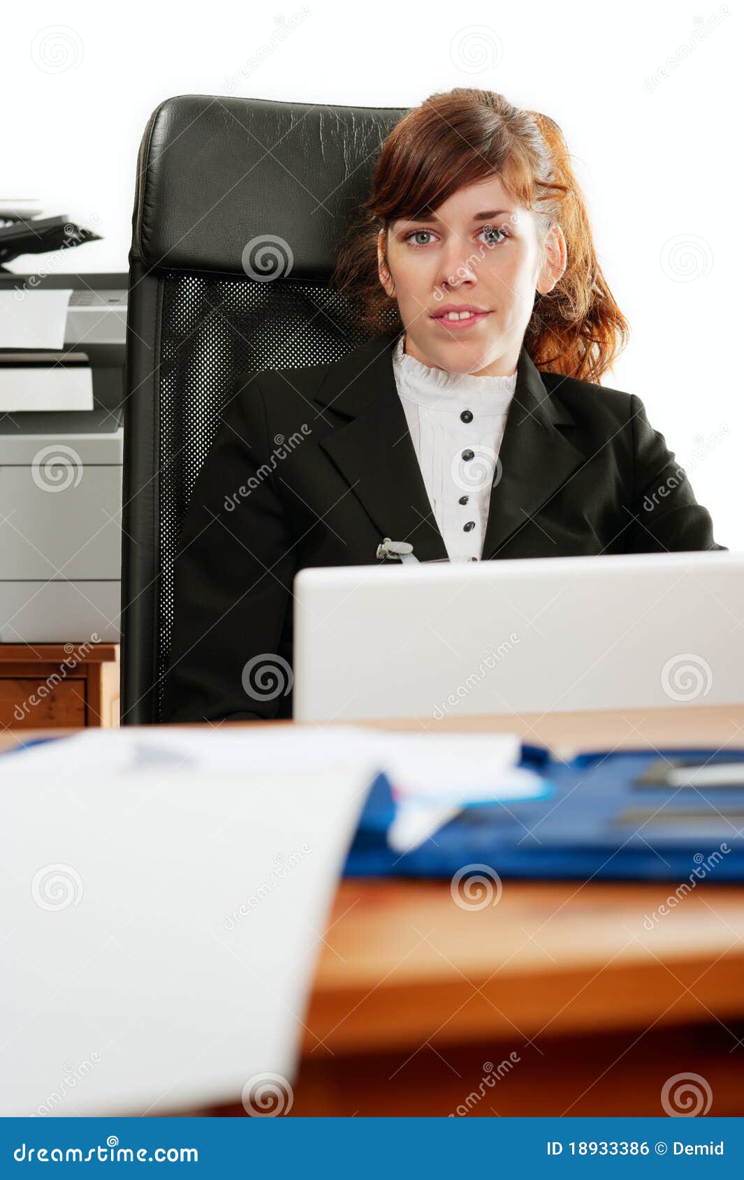 Business Lady with a Laptop Stock Photo - Image of learning, business ...