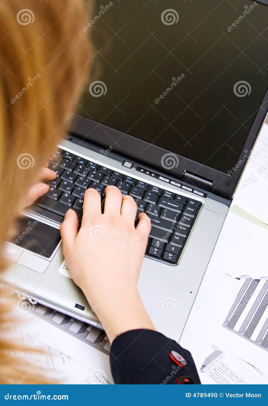 Business lady and notebook stock photo. Image of global - 4789490
