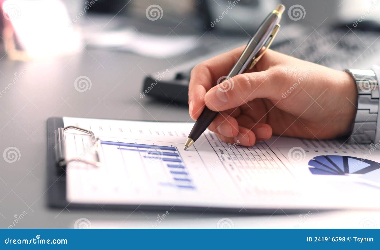 Business Lady Taking Business Notes at Office. Stock Photo - Image of ...