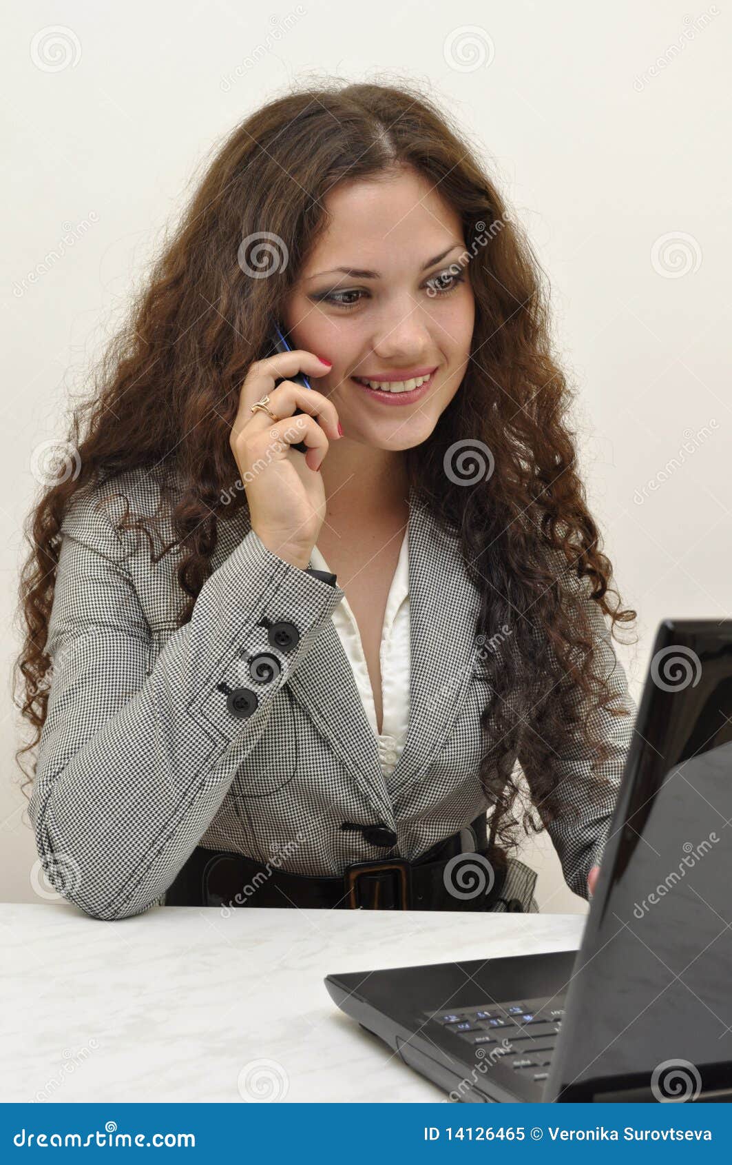 Business Lady Talking on the Phone Stock Image - Image of businesswoman ...