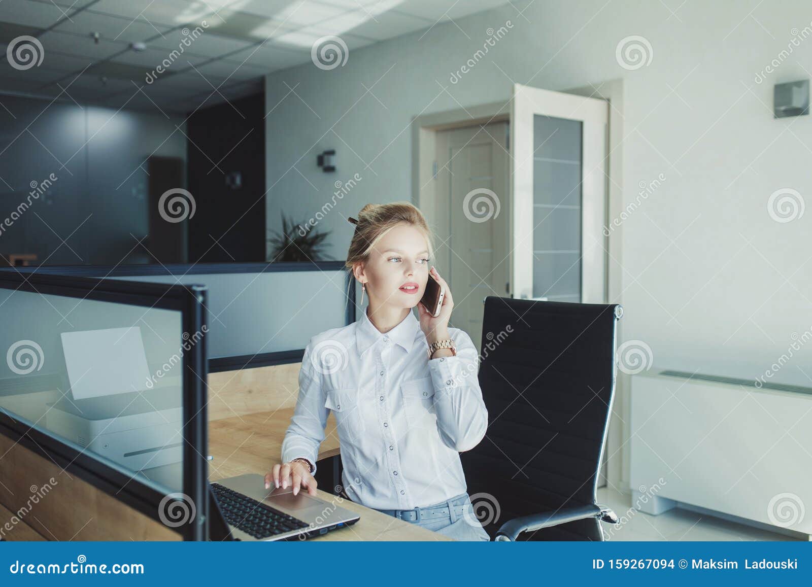 Business Lady Talking on the Phone Stock Photo - Image of human ...