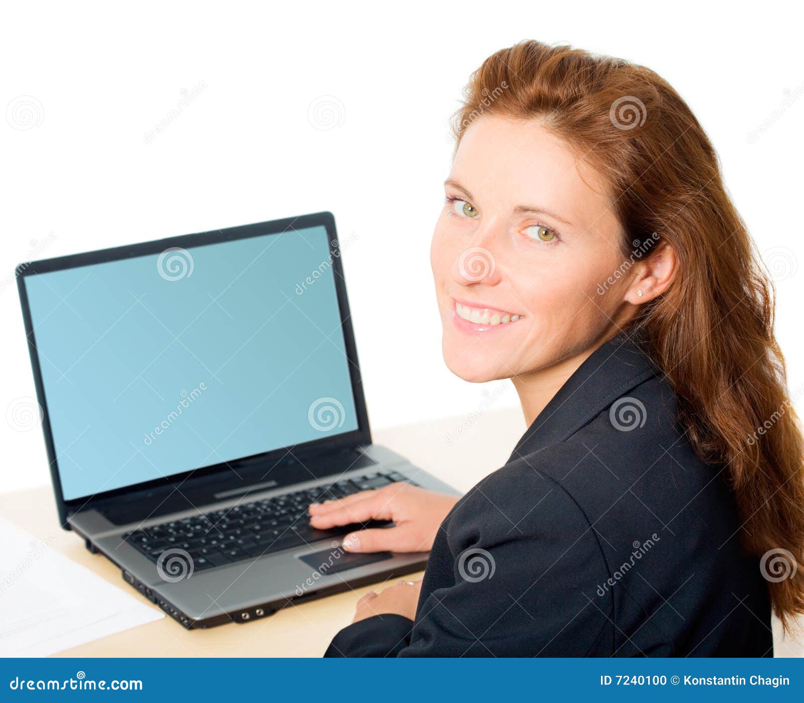 Business lady at work stock photo. Image of lonely, executive - 7240100