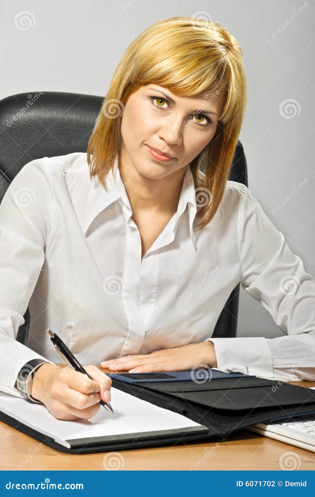 Business Lady Writing stock photo. Image of caucasian - 6071702
