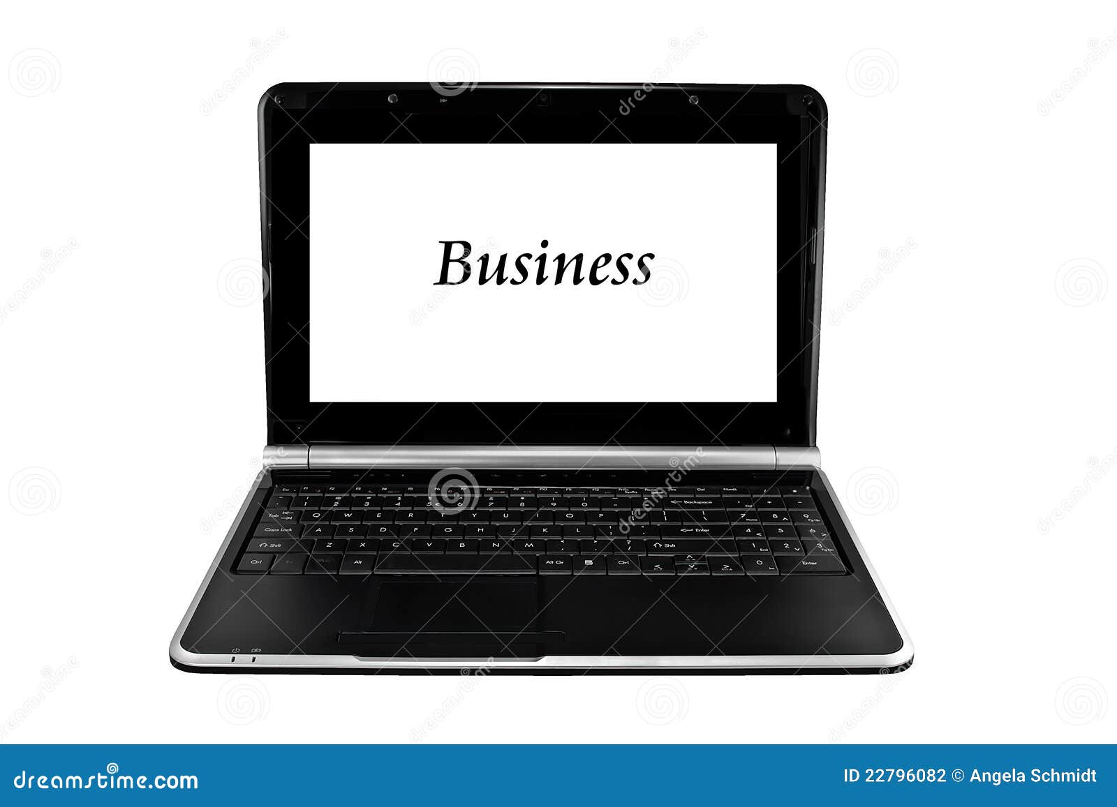 Business Laptop Computer Isolated on White Stock Photo - Image of data ...