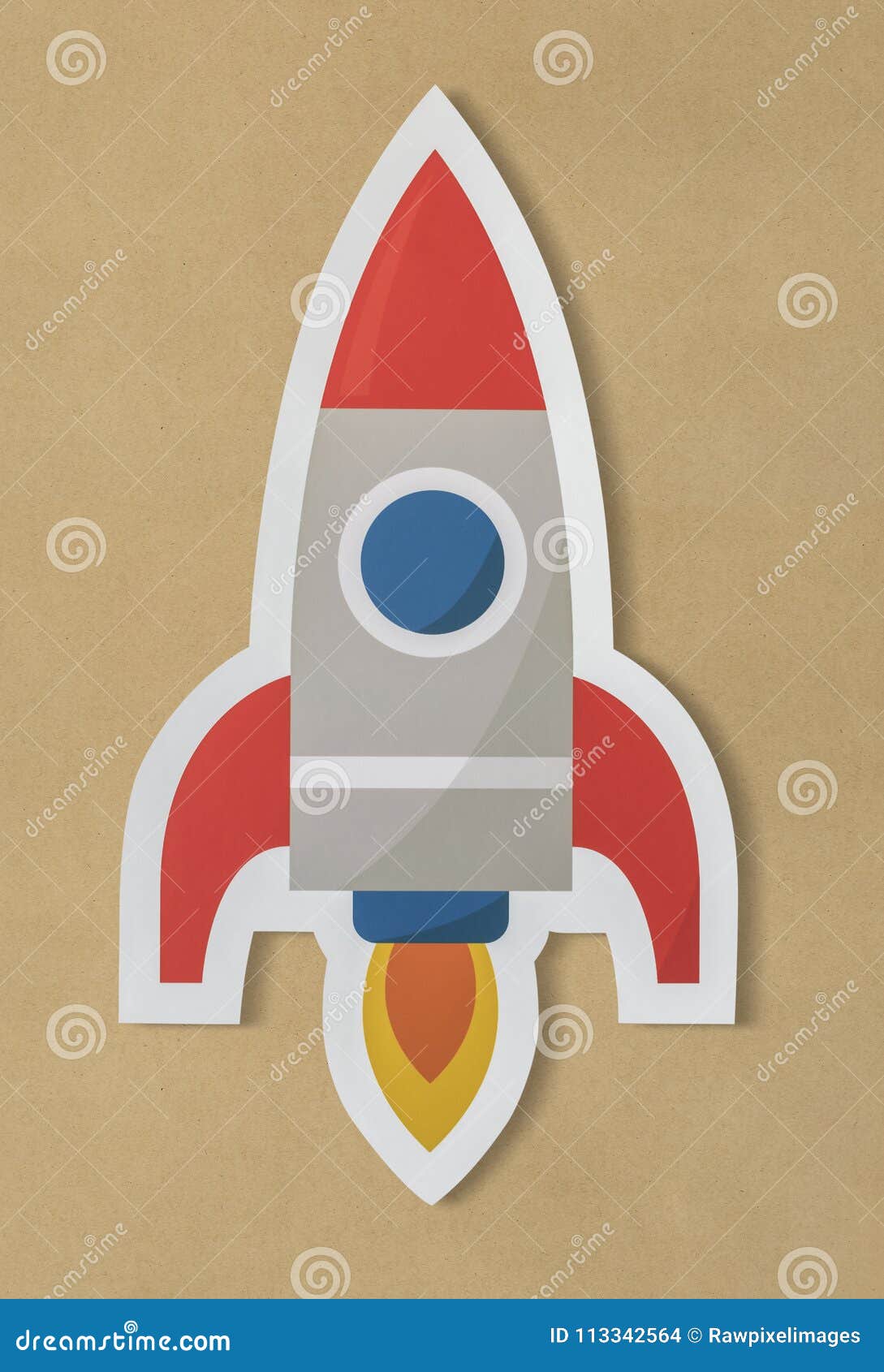 Business Launching Rocket Ship Icon Stock Photo - Image of planning ...