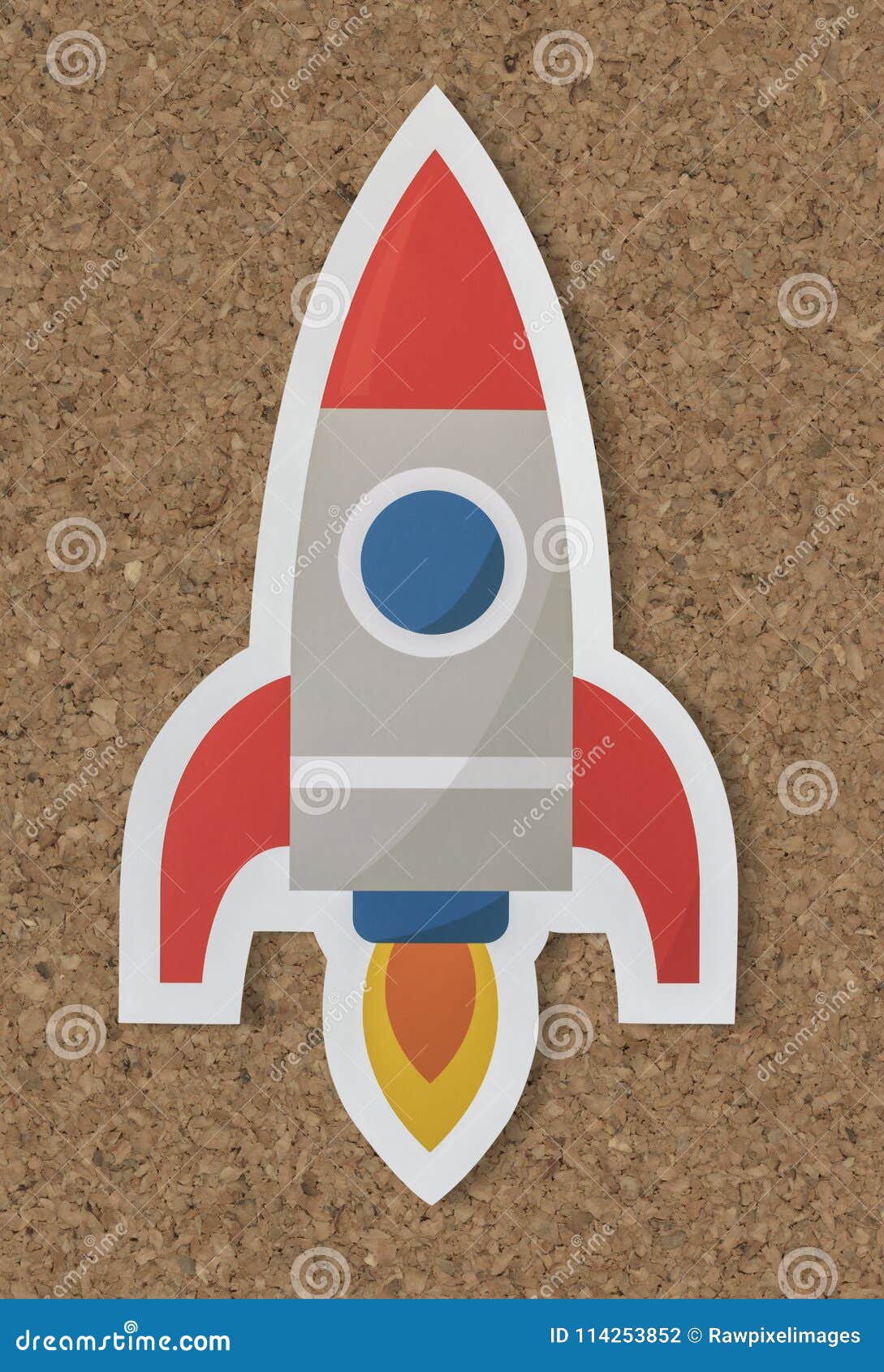Business Launching Rocket Ship Icon Stock Illustration - Illustration ...