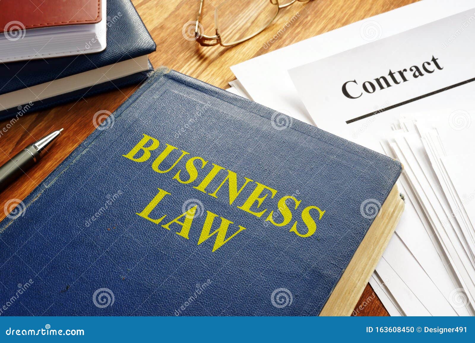 Business Law Book and Corporate Contract Stock Photo - Image of ...