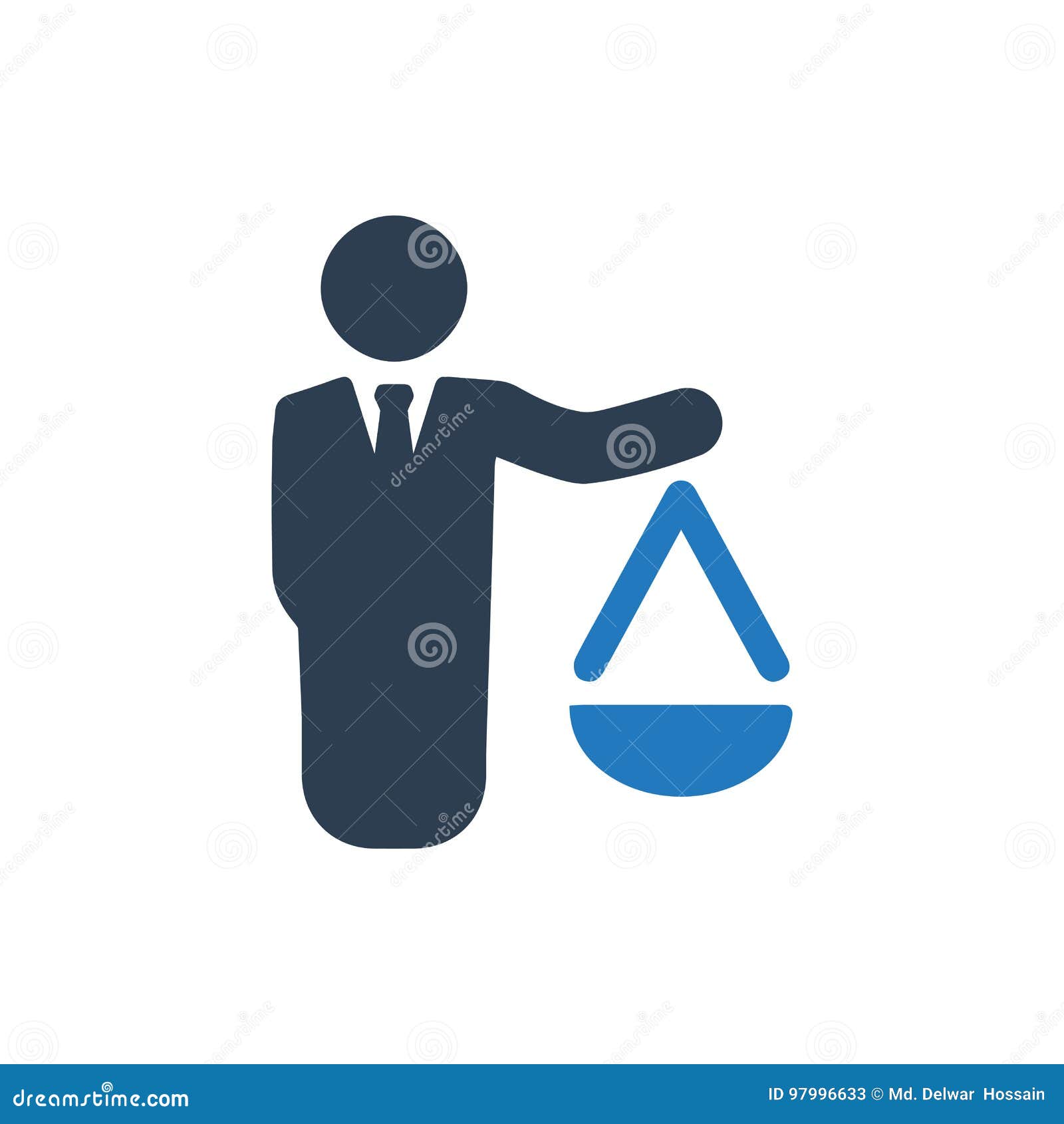 Business Law Icon stock vector. Illustration of justice - 97996633