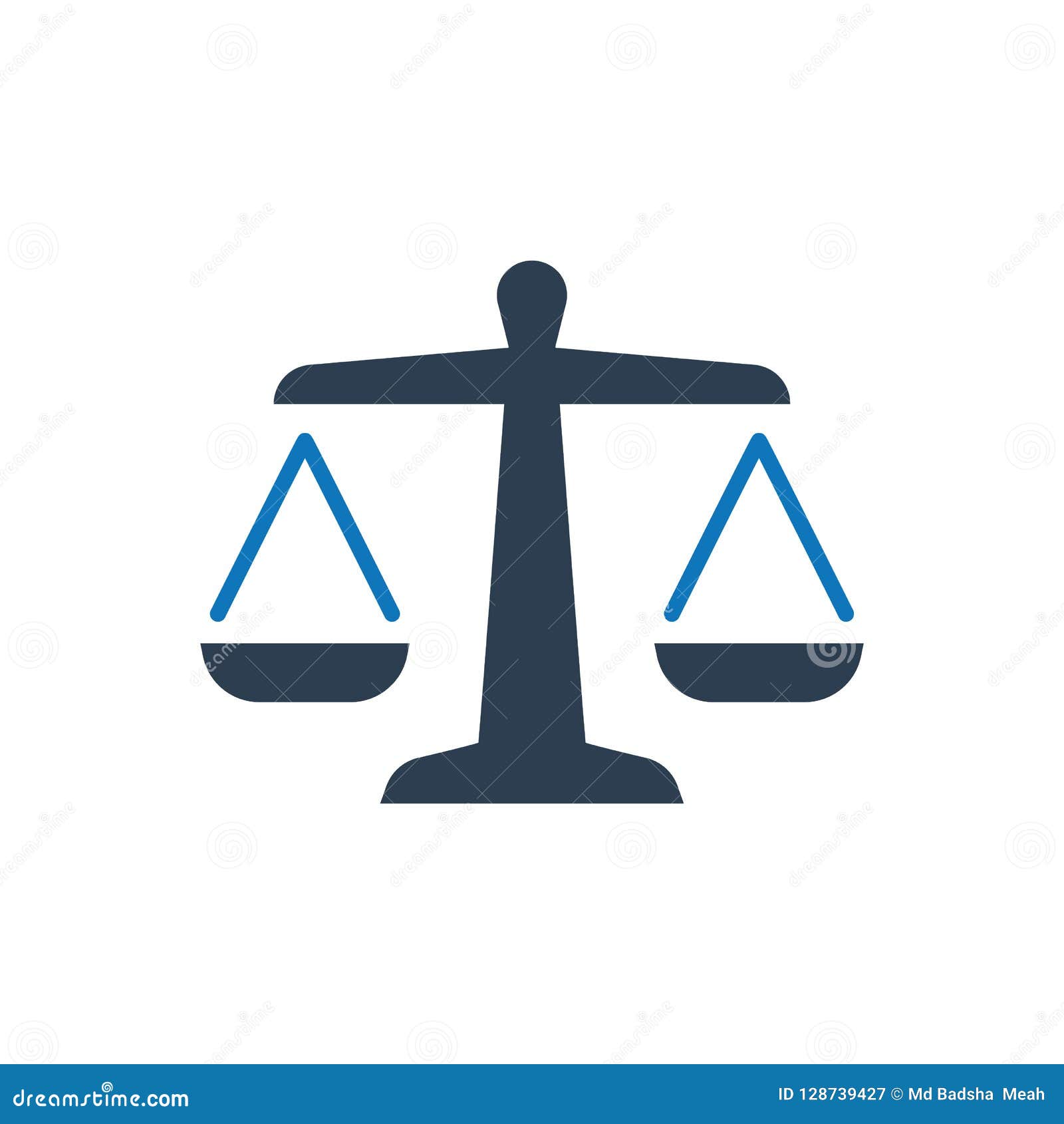 Business Law Icon stock vector. Illustration of scale - 128739427