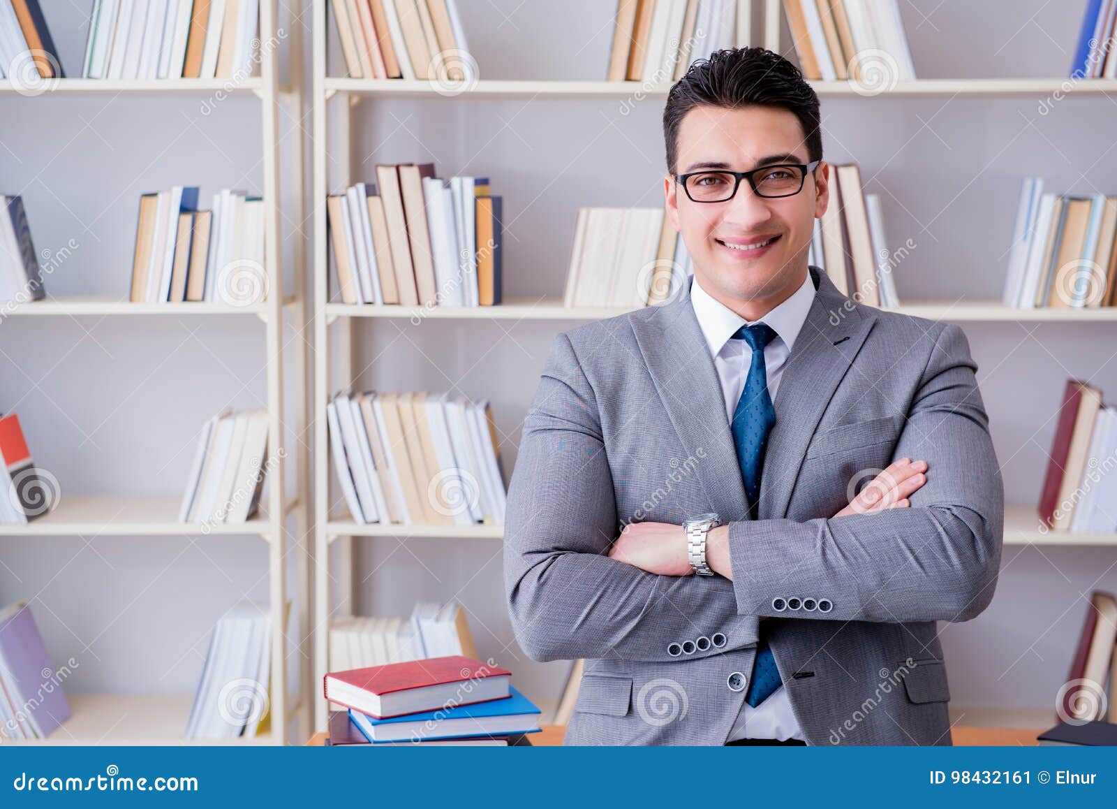 The Business Law Student Working Studying in the Library Stock Image ...