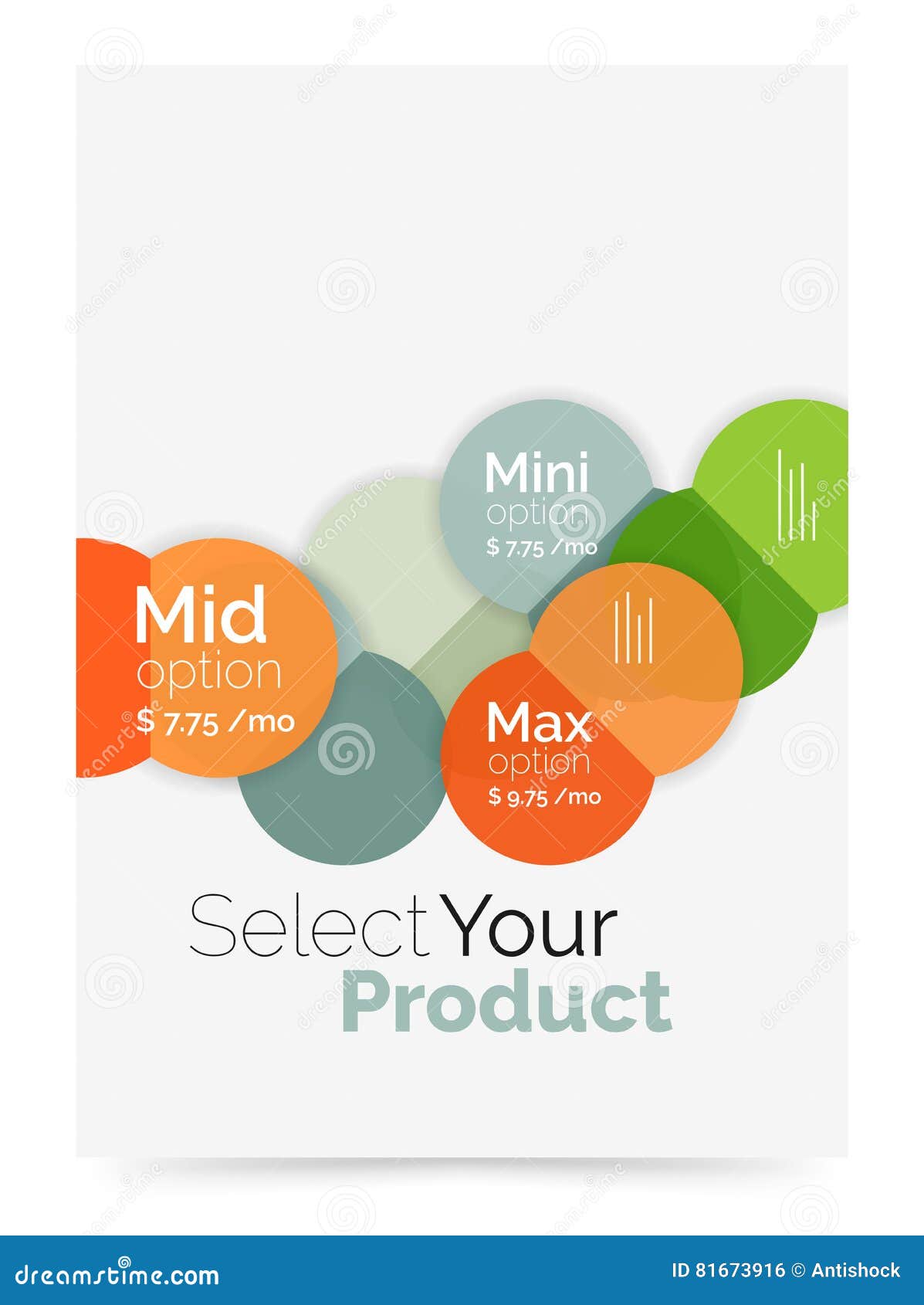 Business Layout - Select Your Product with Sample Options Stock Vector ...