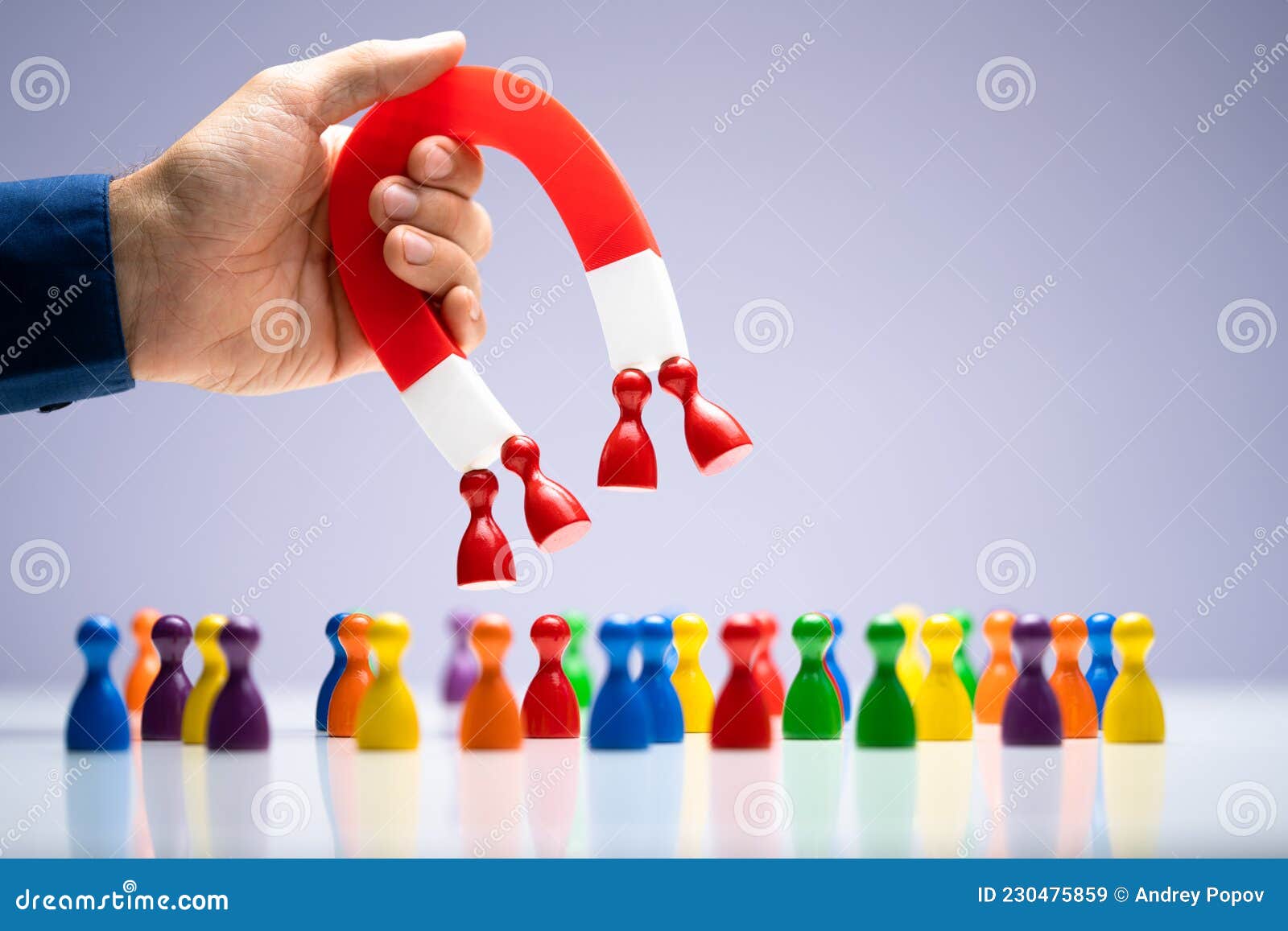 Business Lead and Customer Generation Magnet Pulling Stock Image ...