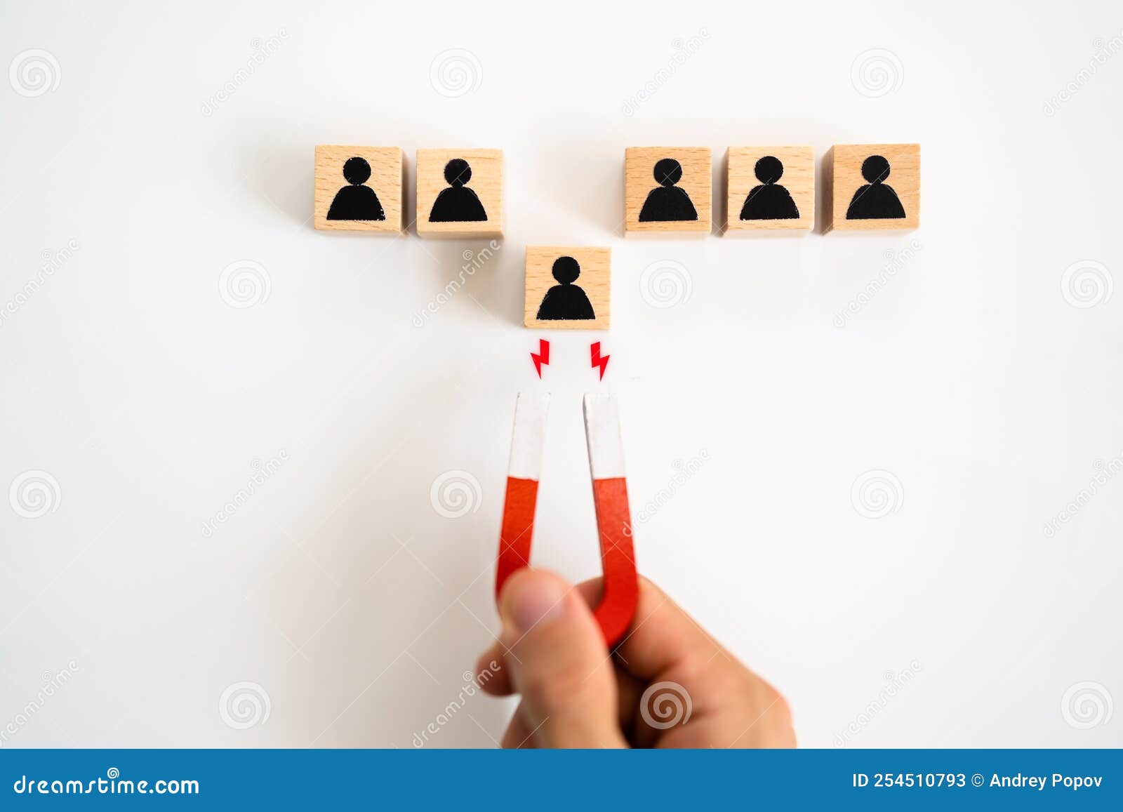 Business Lead and Customer Generation Magnet Pulling Stock Image ...