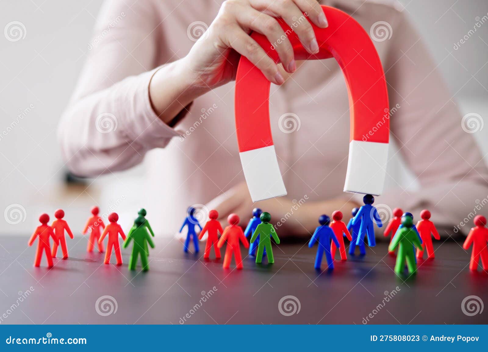 Business Lead and Customer Generation Magnet Pulling Stock Image ...