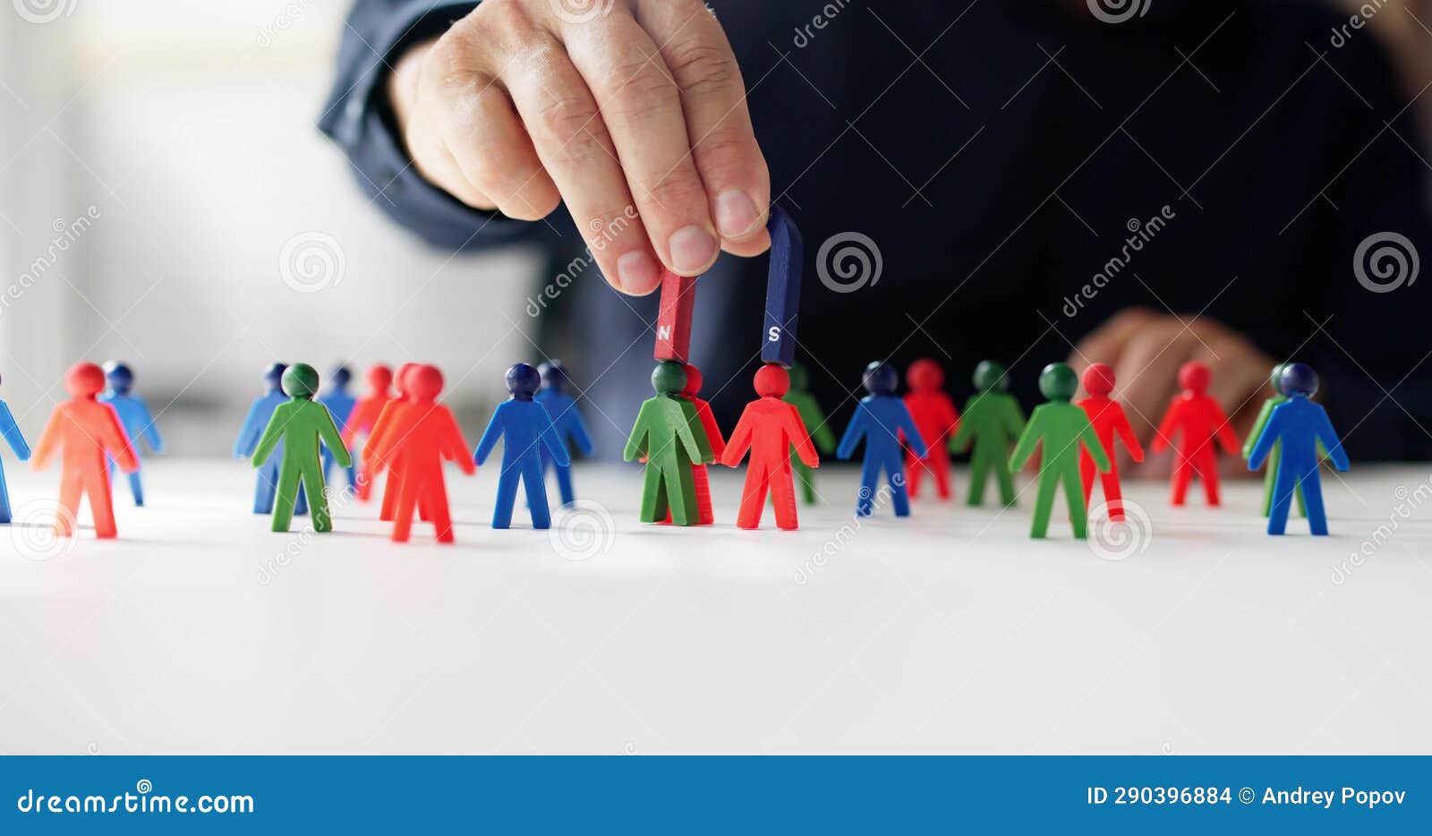 Business Lead and Customer Generation Magnet Pulling Stock Photo ...