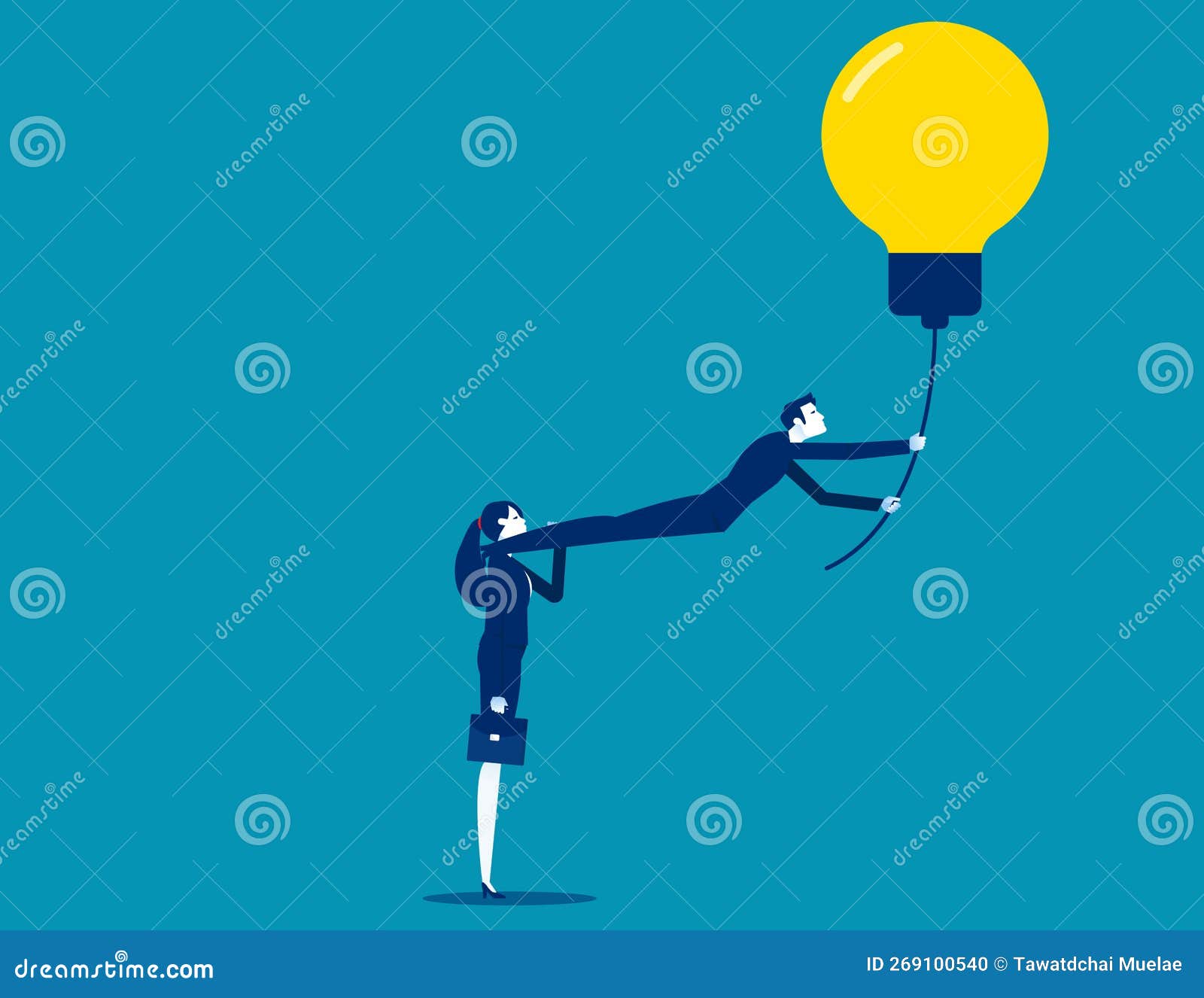 Business Leader with Growth Idea Stock Vector - Illustration of ...