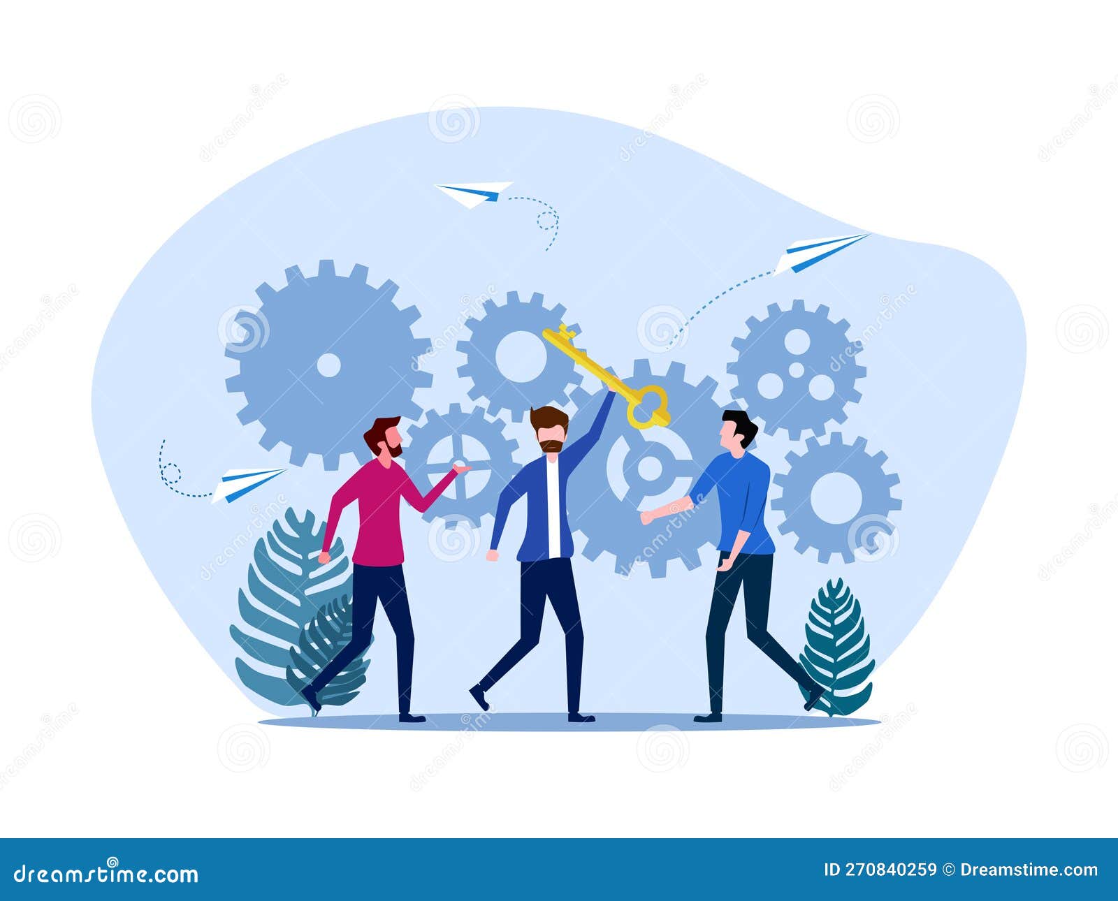 Business Leader Holds the Key To Success. Solving Puzzles or Solving ...