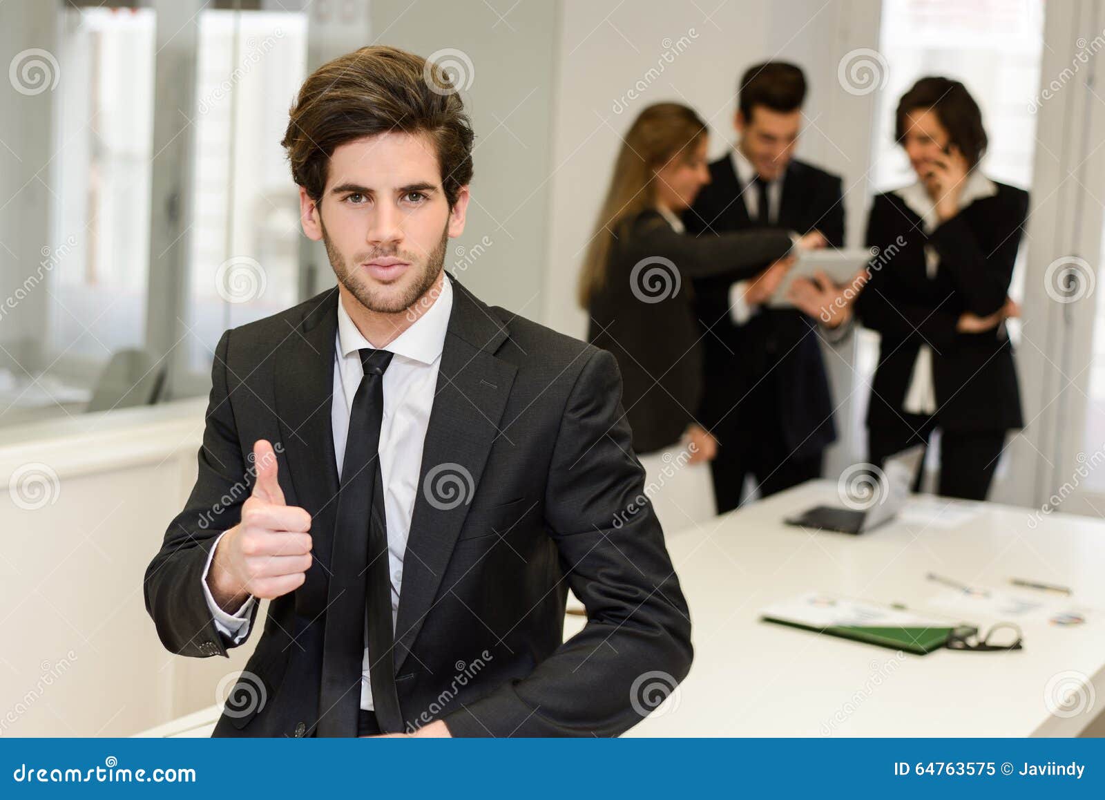 Business Leader Looking at Camera in Working Environment Stock Image ...