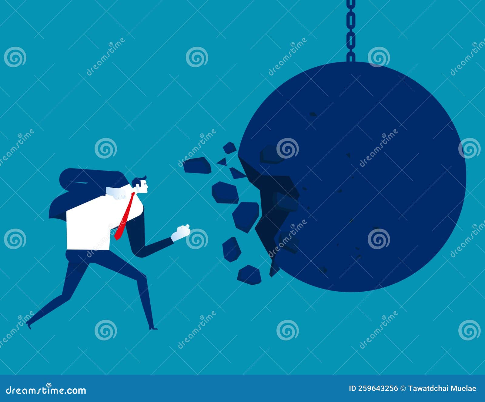 Business Leader Problem Solving. Business Crisis Management Vector ...