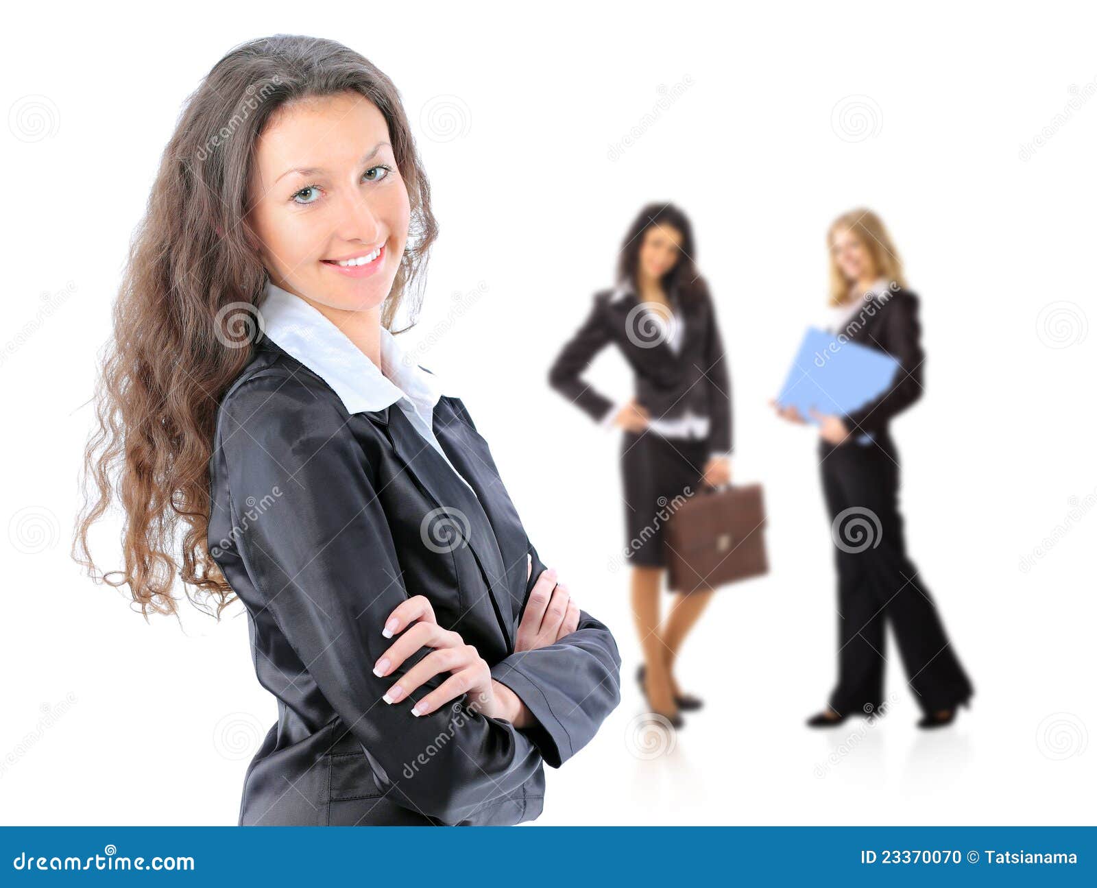 Business Leader Standing in Front of Her Team Stock Photo - Image of ...
