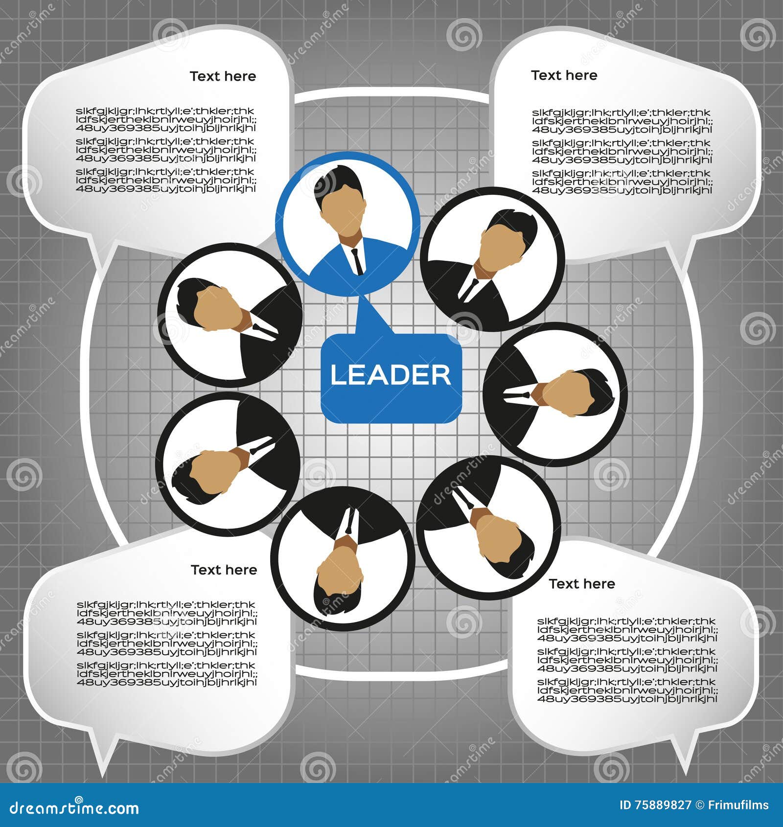 Business Leader of the Team Design, Flat Style Stock Vector ...