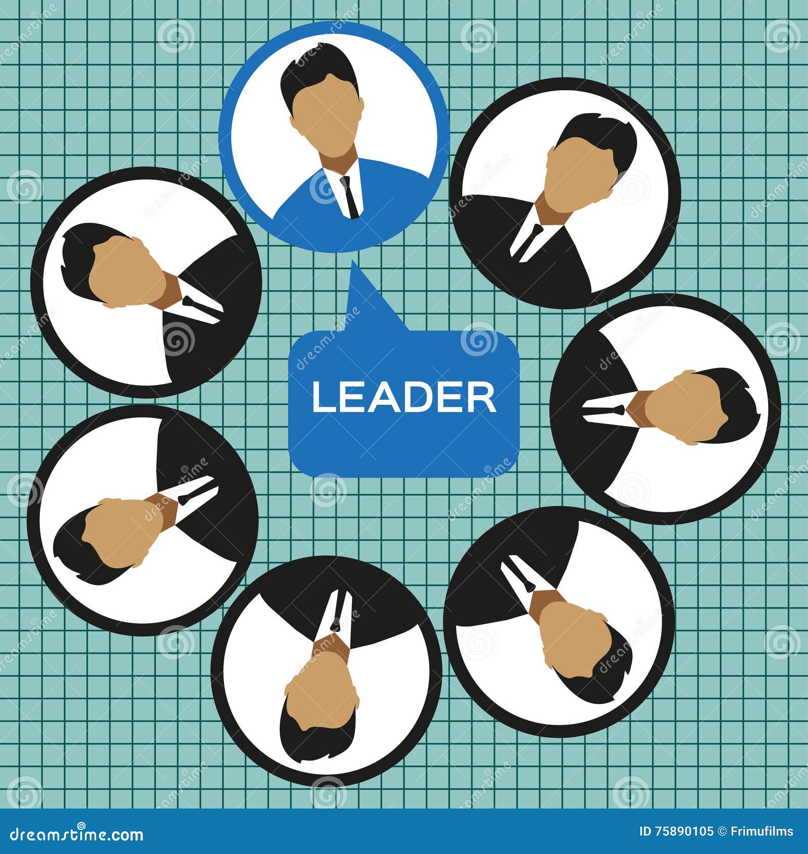 Business Leader of the Team Design, Flat Style Stock Vector ...