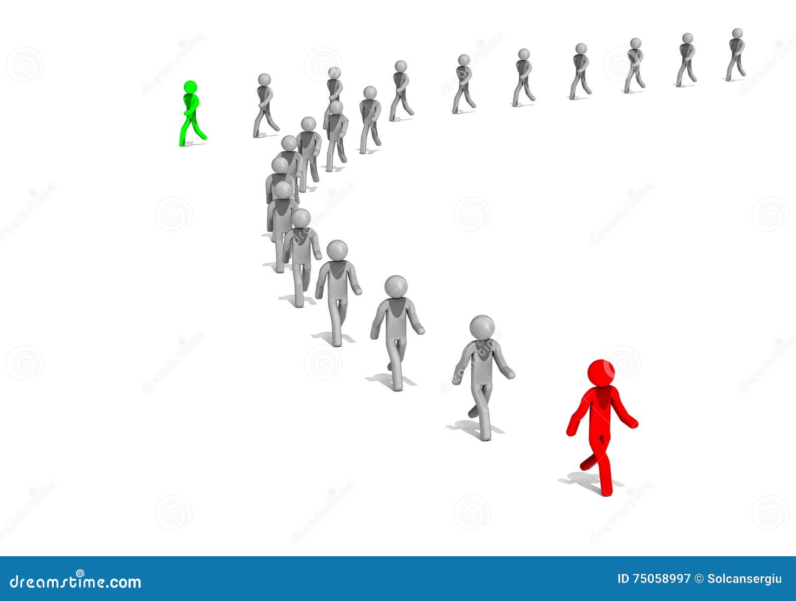 Business Leader Walks To Progress Stock Illustration - Illustration of ...