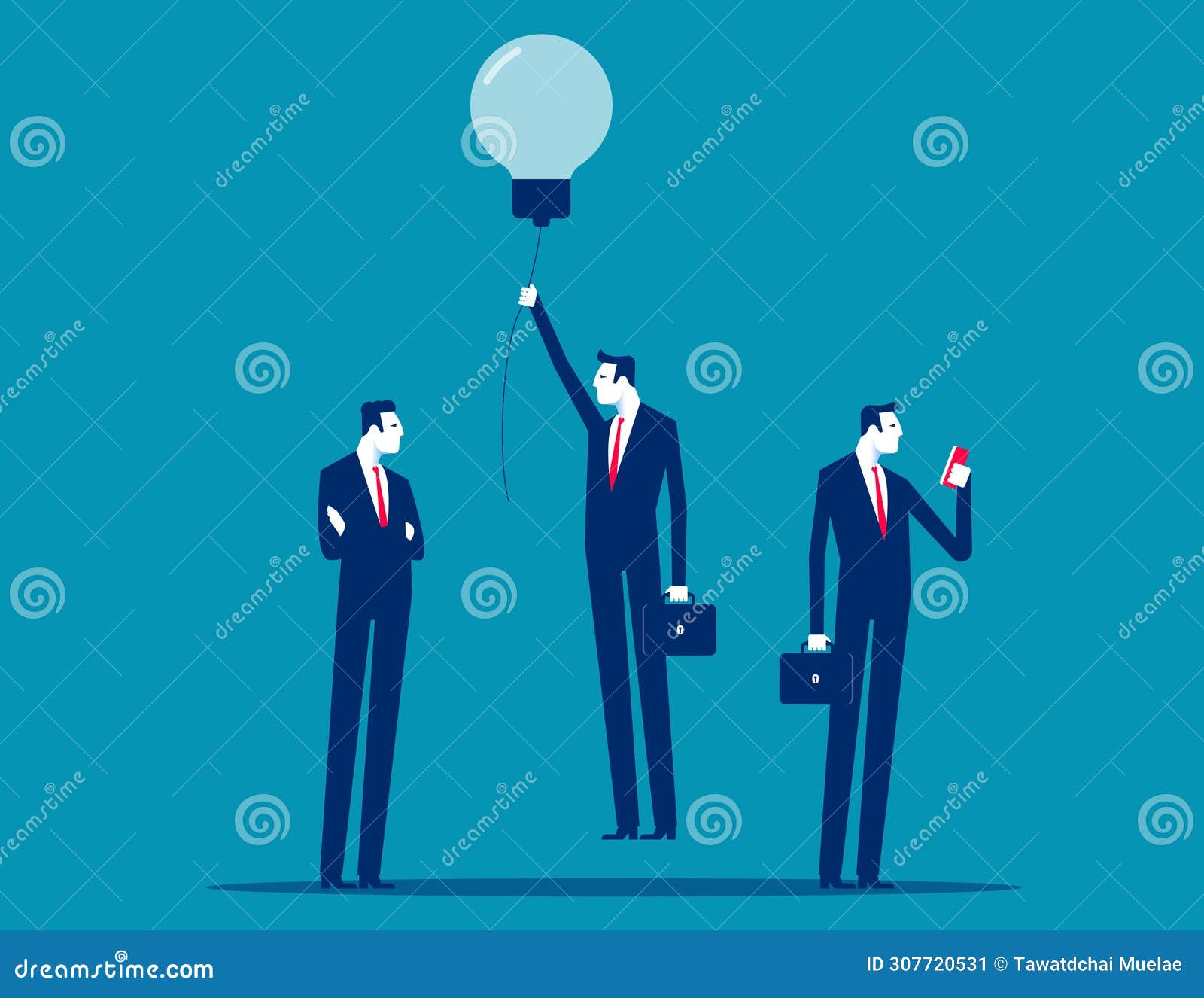 Business Leader with Think Different. Vector Illustration Concept Stock ...